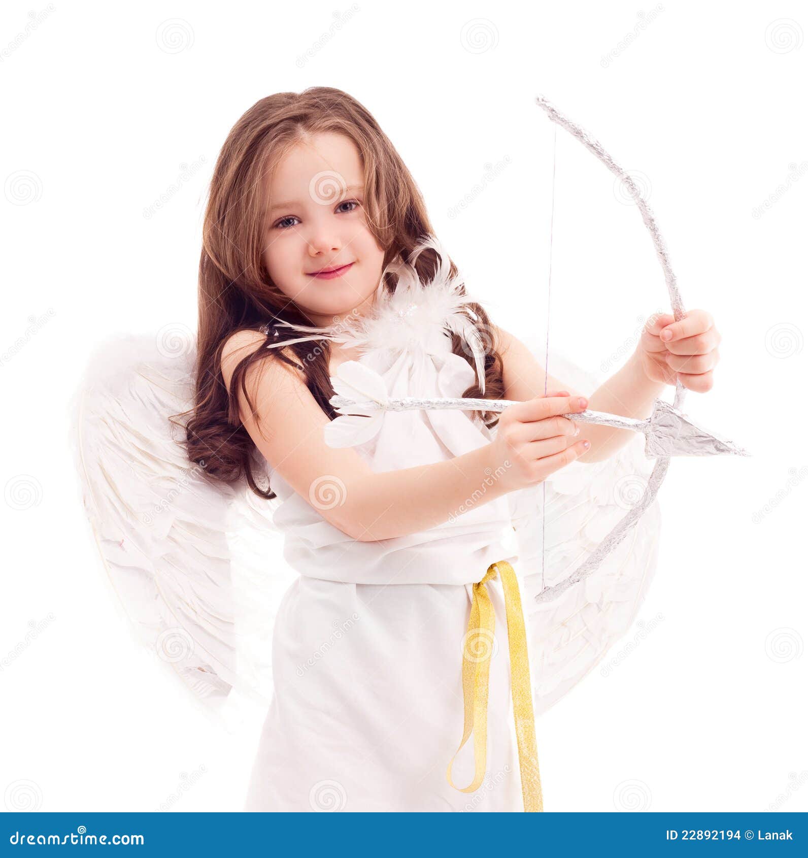 Cupid with arrow stock photo. Image of studio, child - 22892194
