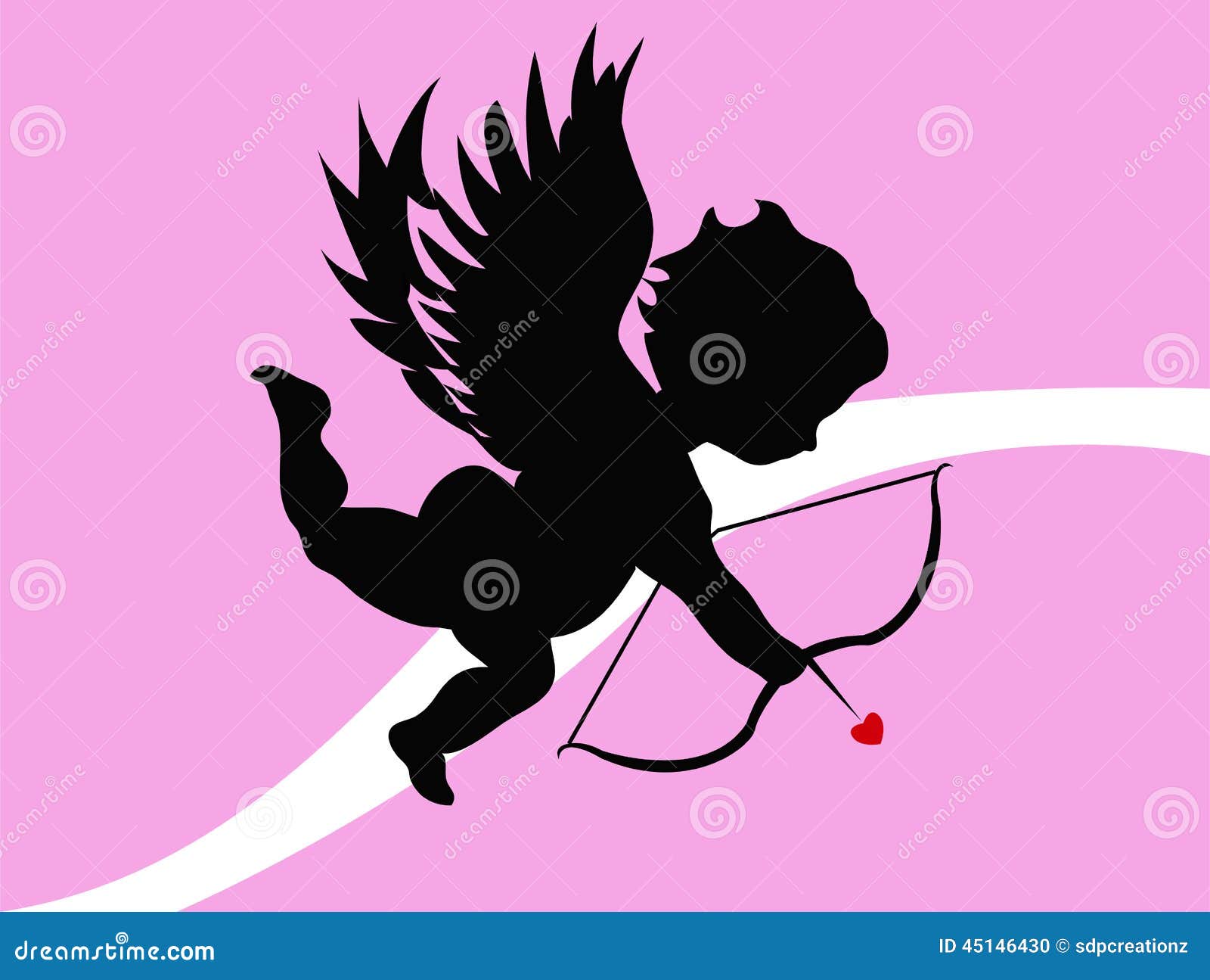 Cupid background stock vector. Illustration of shape - 45146430