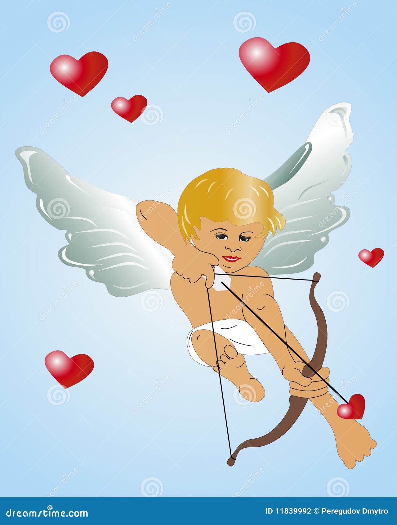 Stock Photography: Cupid with bow and arrow. Image: 11839992