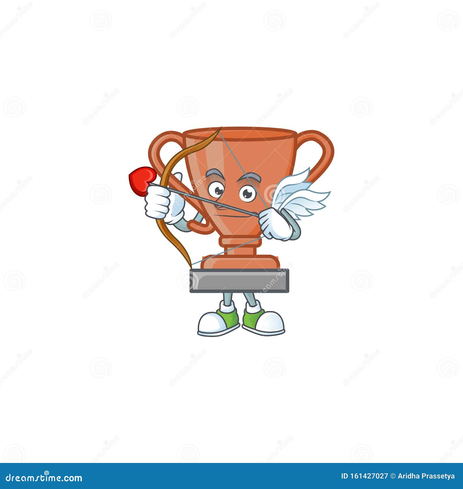 Cupid Bronze Trophy for the Third Winner. Stock Vector - Illustration ...