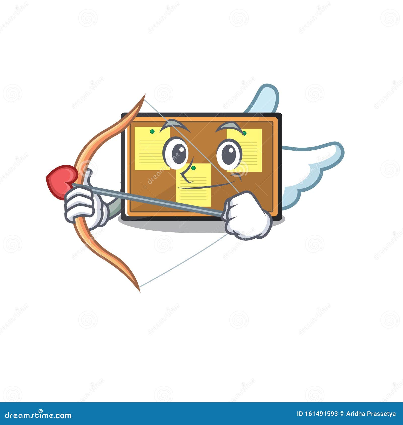 Cupid Bulletin Board with the Cartoon Shape Stock Vector - Illustration ...