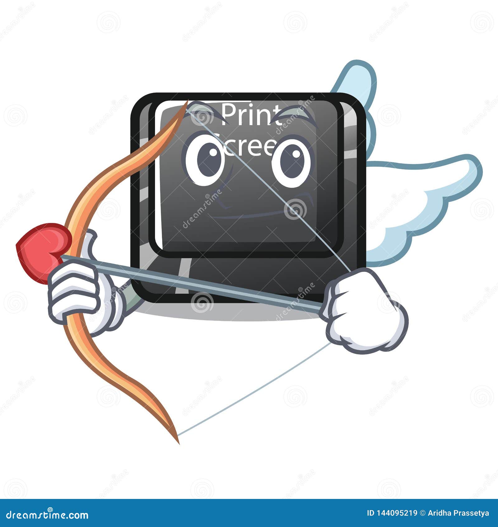 Cupid Button Print Screen the Computer Character Stock Vector ...