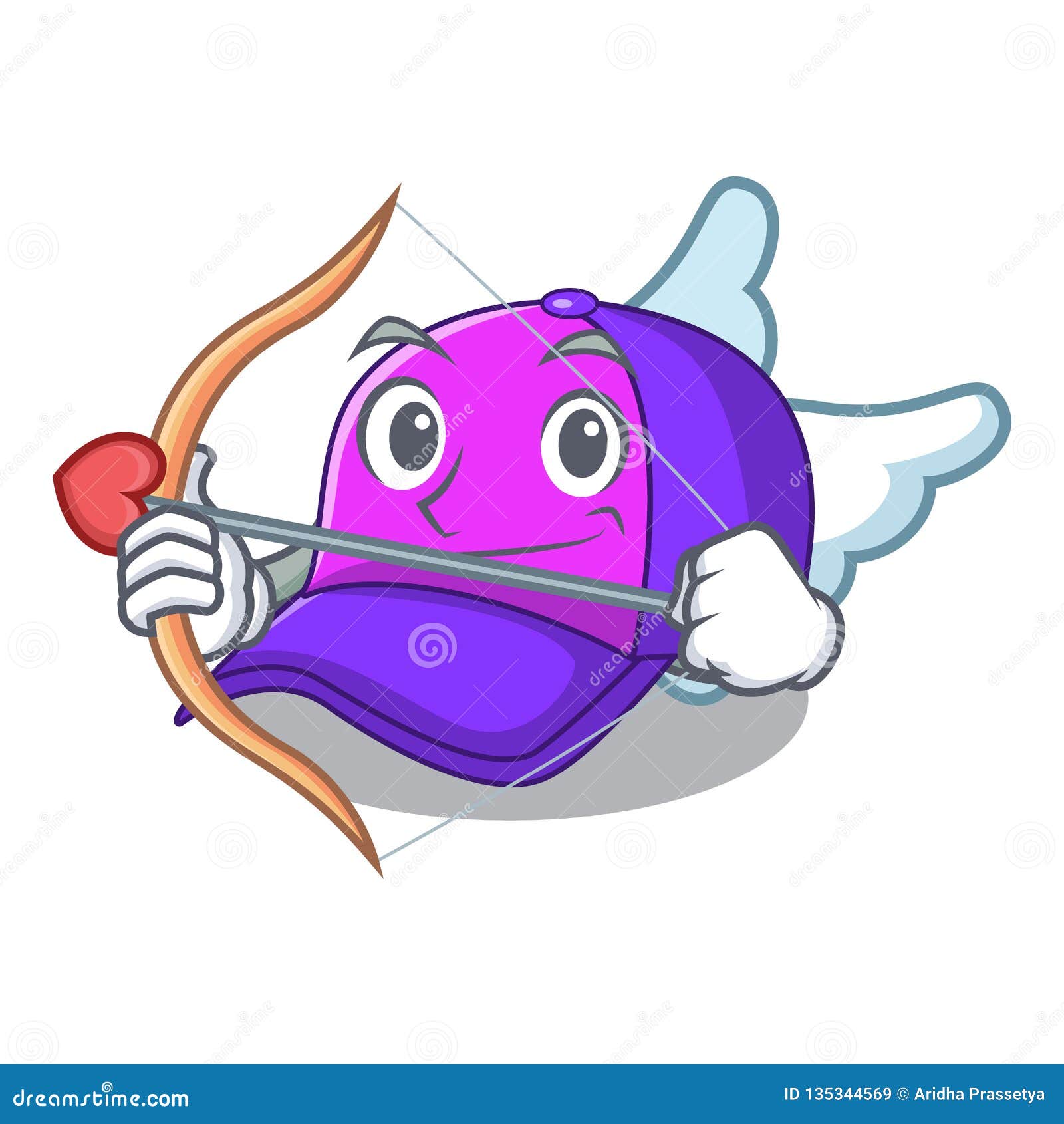 Cupid Cap Shape in the a Cartoon Stock Vector - Illustration of ...