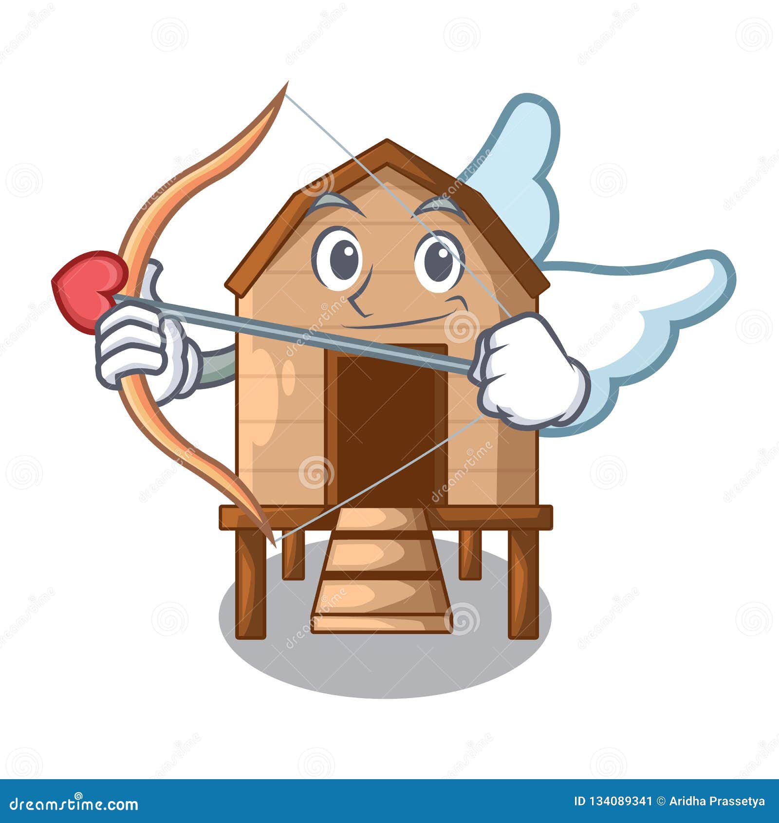 Cupid Cartoon Chicken the in Coop Shape Stock Vector - Illustration of ...
