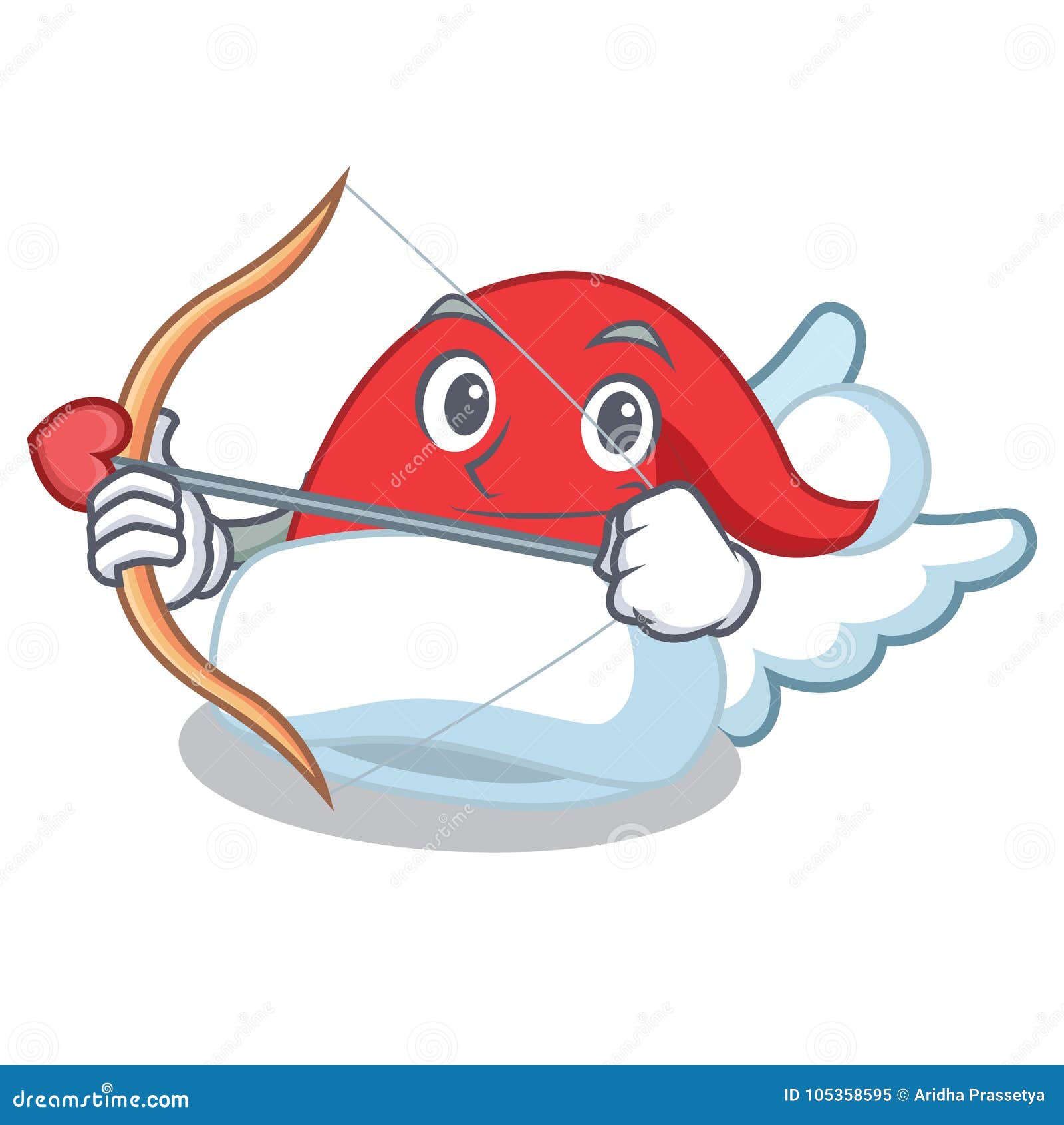 Cupid Christmas Hat Character Cartoon Stock Vector - Illustration of ...