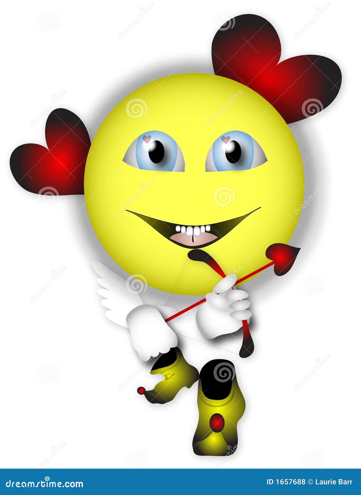 Cupid Emoticon stock illustration. Illustration of drawing - 1657688