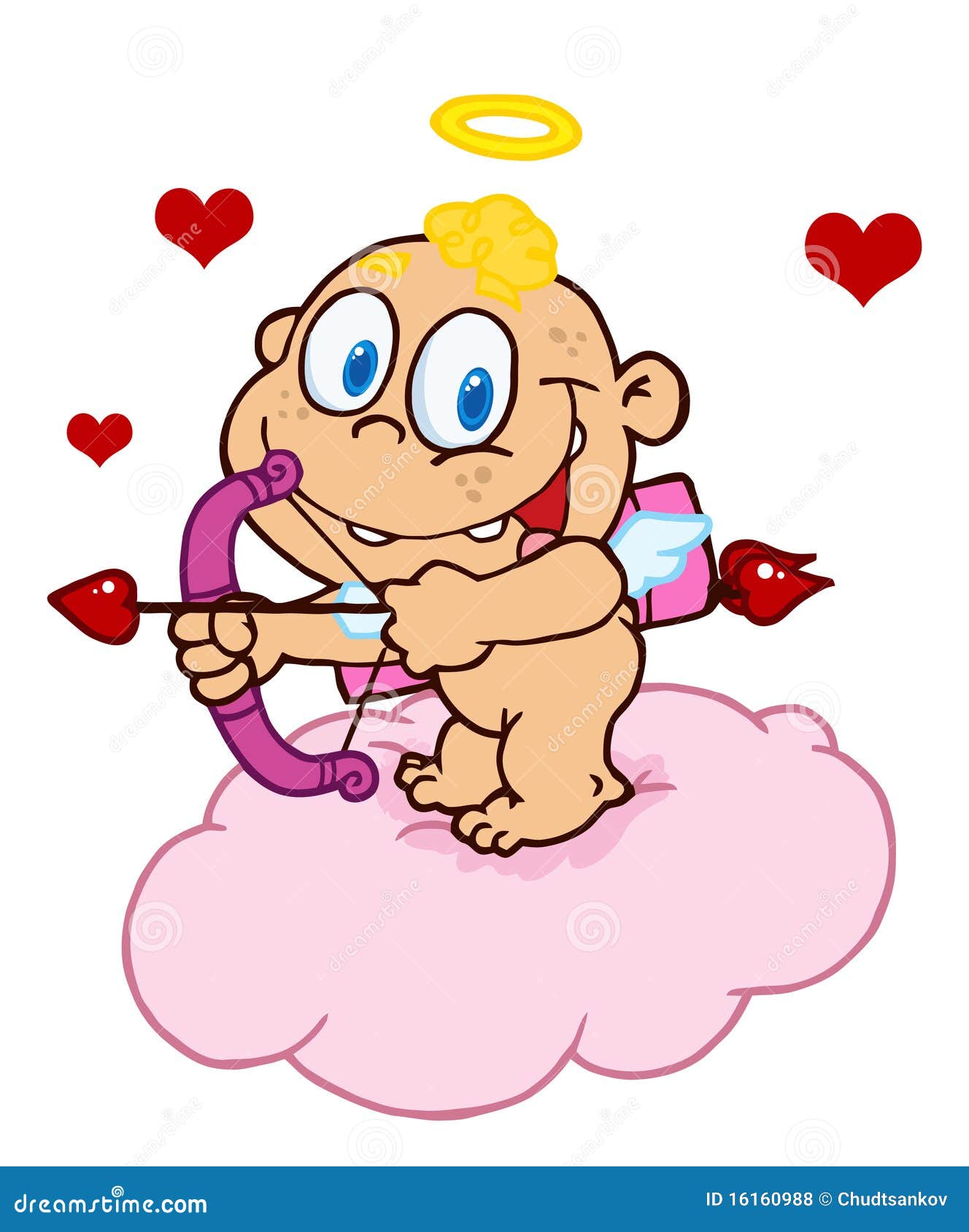 Cupid feliz del bebé ilustración del vector. Ilustración de ...