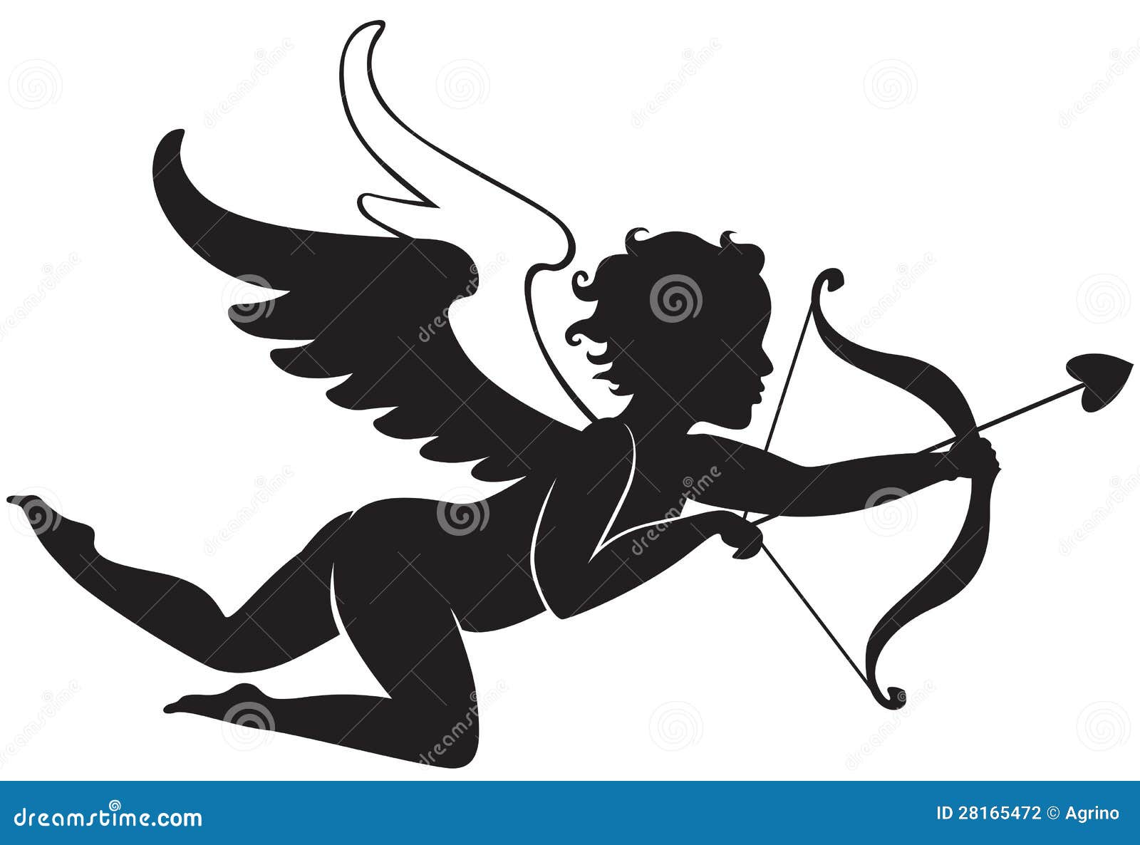 Cupid flying stock vector. Illustration of cupid, valentinesday - 28165472