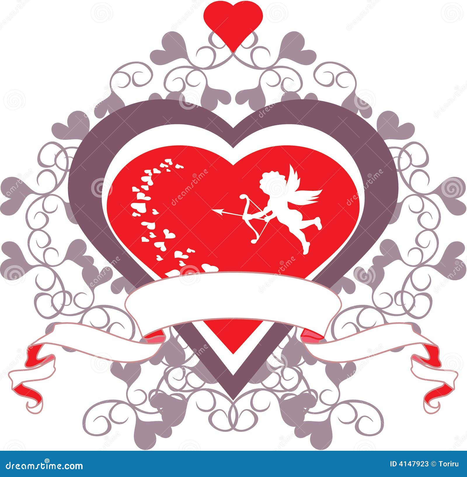Cupid And Heart Picture. Image: 4147923