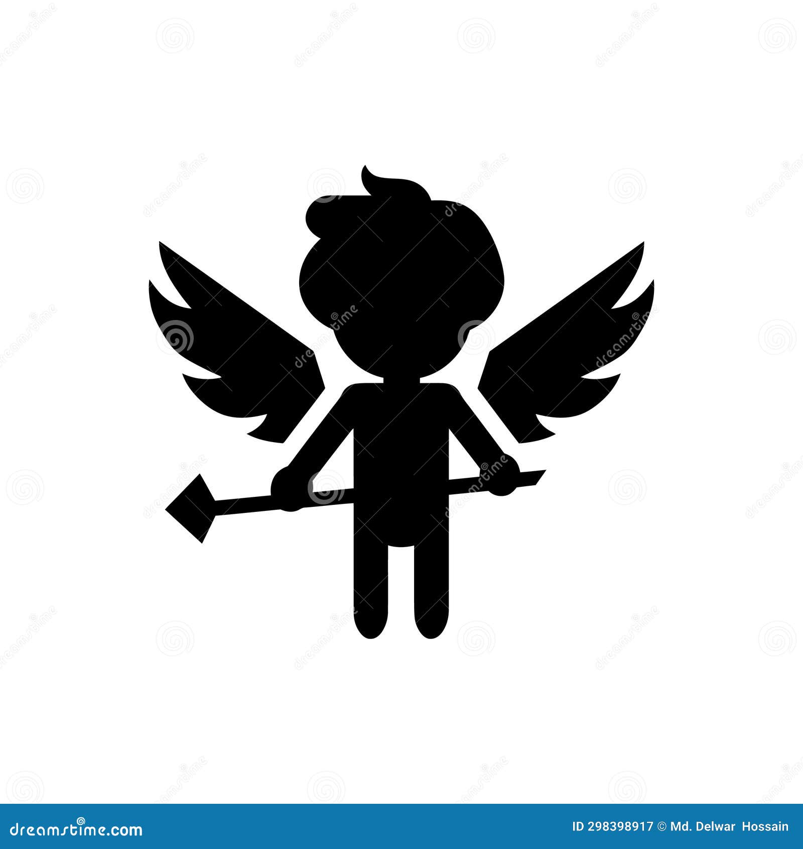 Cupid icon stock vector. Illustration of sign, icon - 298398917