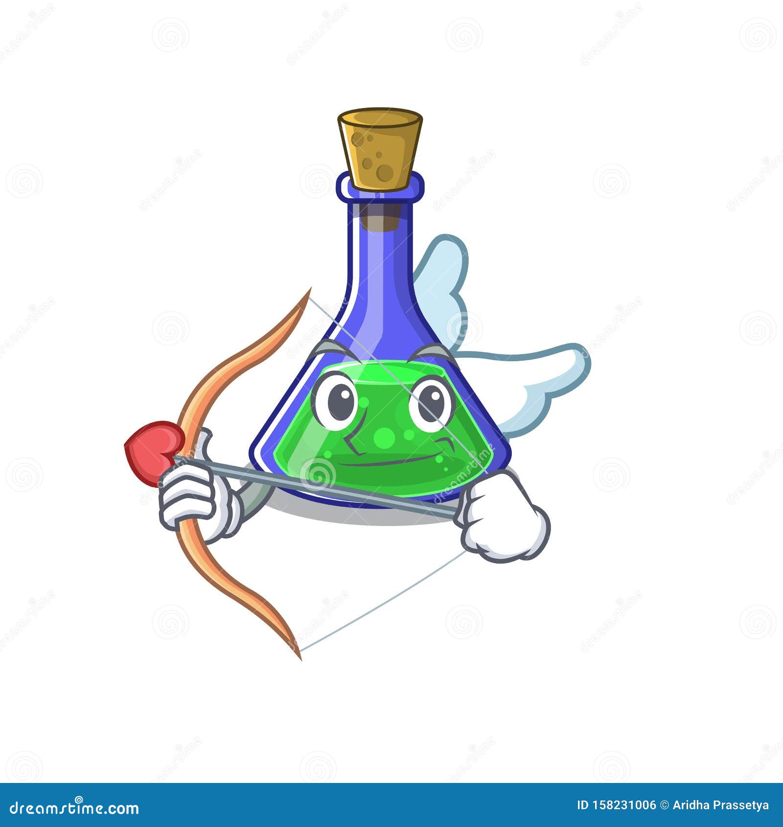 Cupid Magic Potion in a Mascot Bottle Stock Vector - Illustration of ...