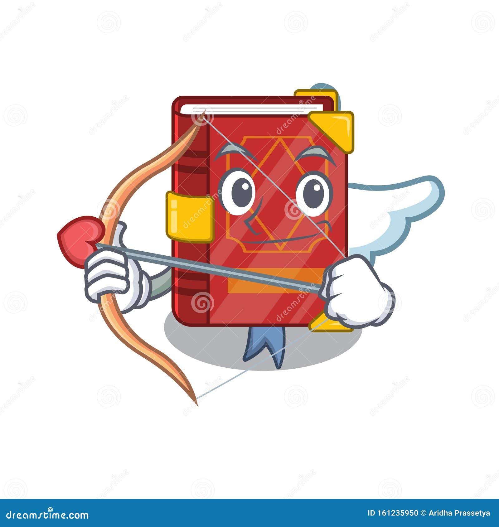 Cupid Magic Spell Book in the Cartoon Stock Vector - Illustration of ...