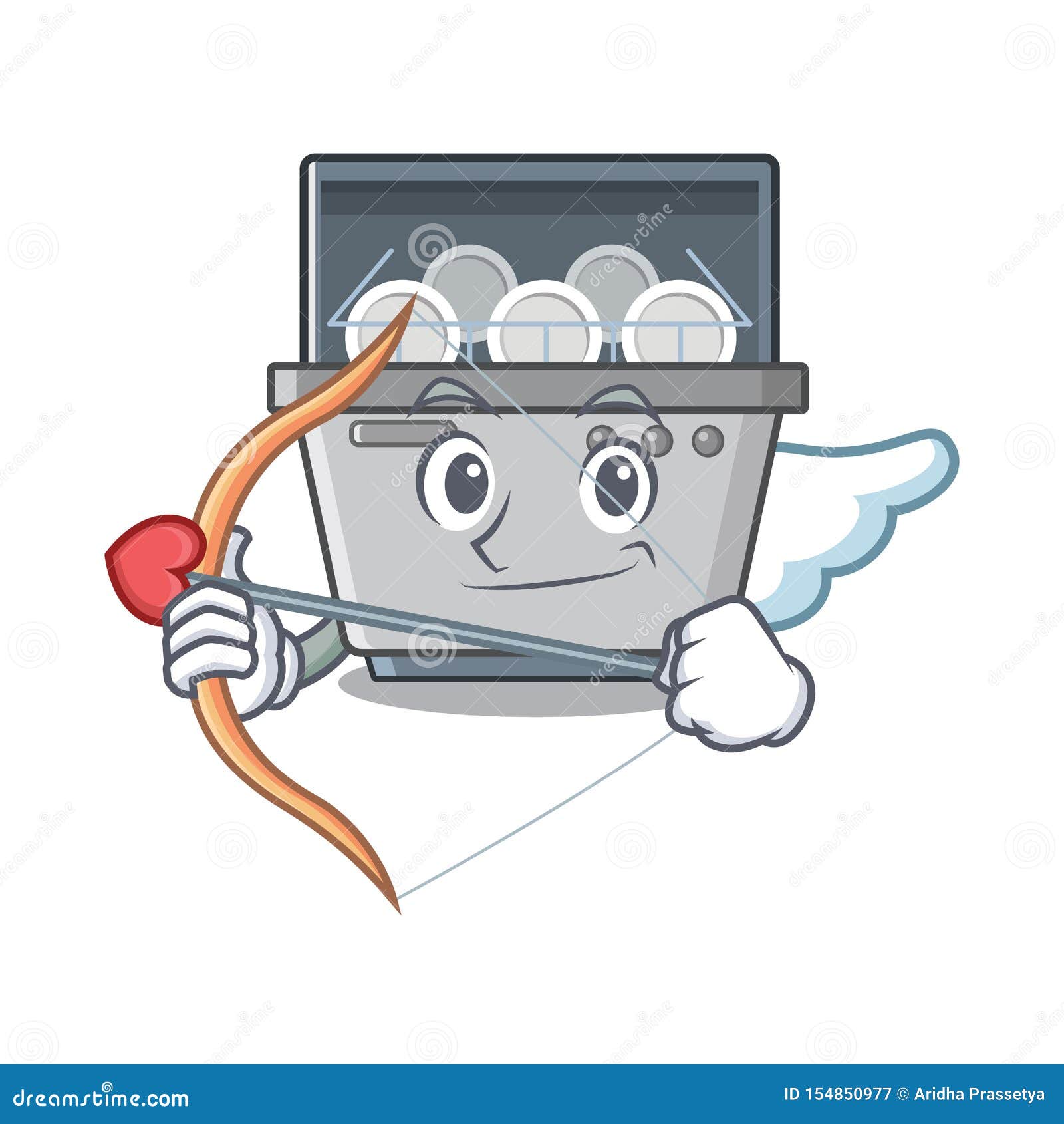 Cupid EDC Machine Is Above Cartoon Chair Vector Illustration ...