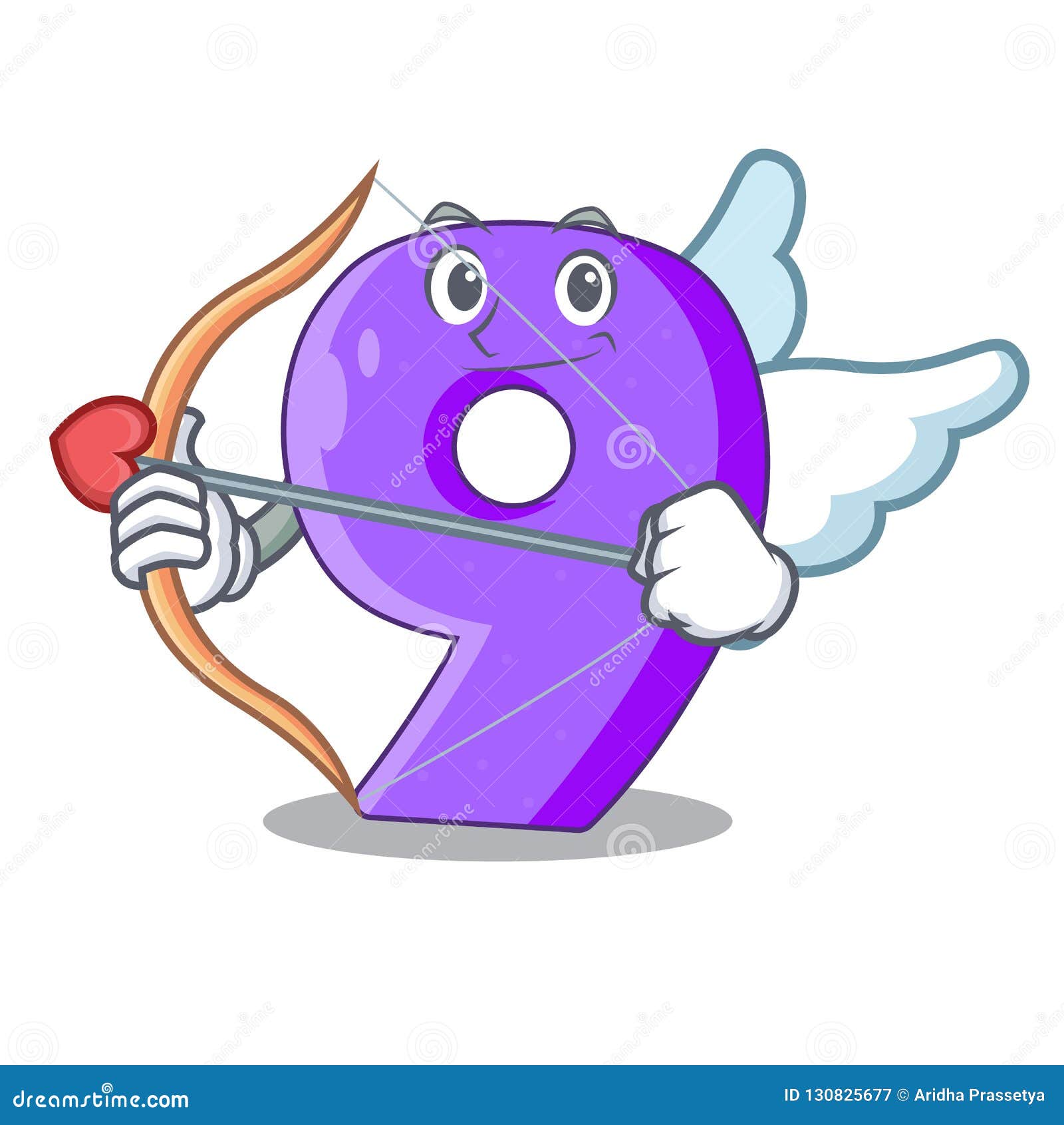 Cupid Mock Interior Font Number on Cartoon Stock Vector - Illustration ...