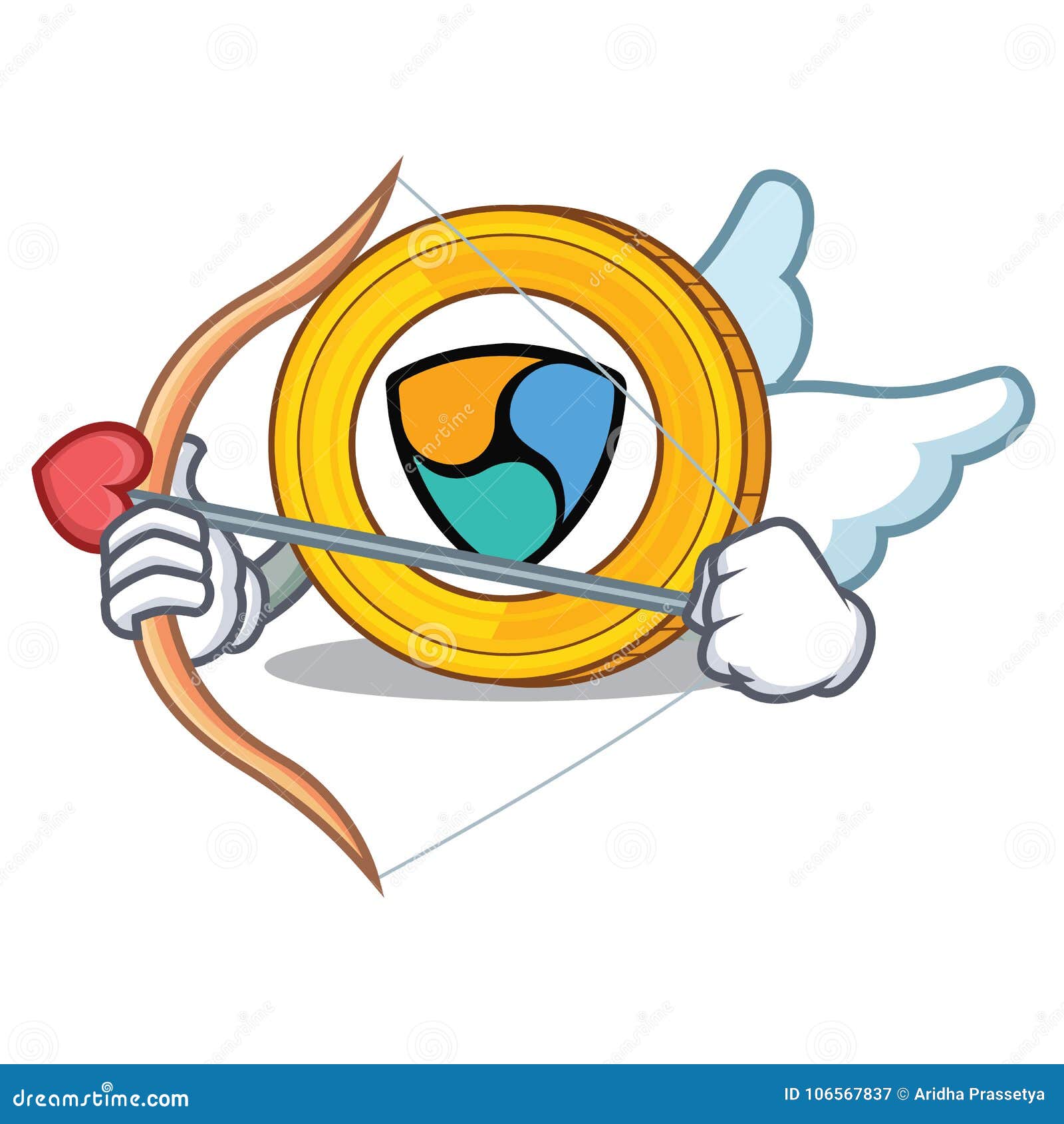 Cupid NEM Coin Character Cartoon Editorial Photography - Illustration ...