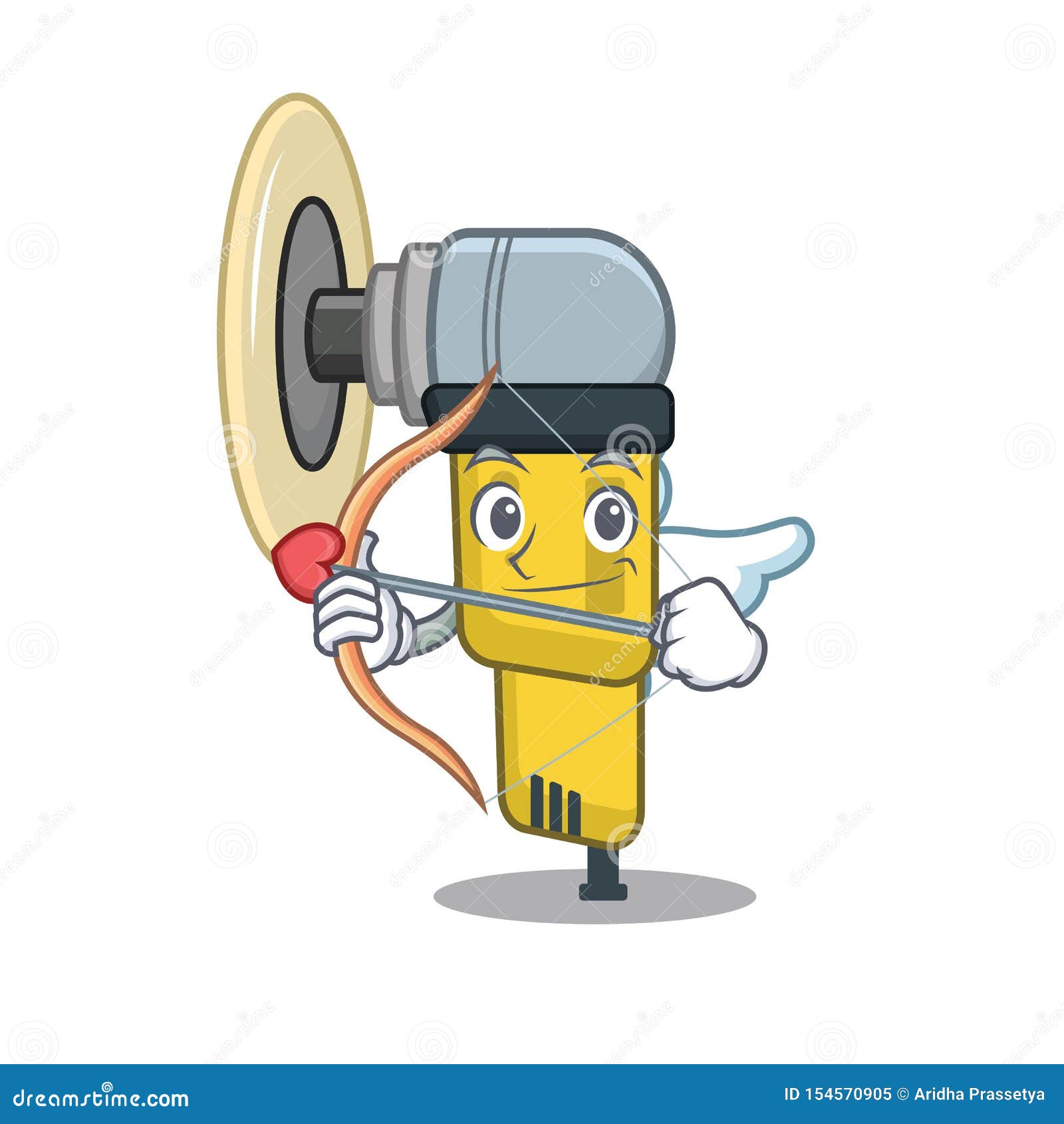 Cupid Pneumatic Sander in the Mascot Shape Stock Vector - Illustration ...