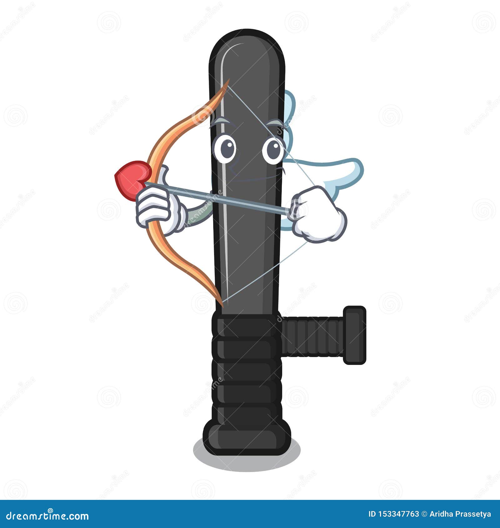 Cupid Police Baton Isolated with the Character Stock Vector ...