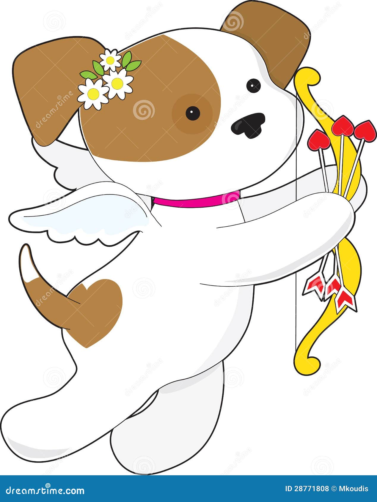Cupid Puppy stock illustration. Illustration of valentine - 28771808