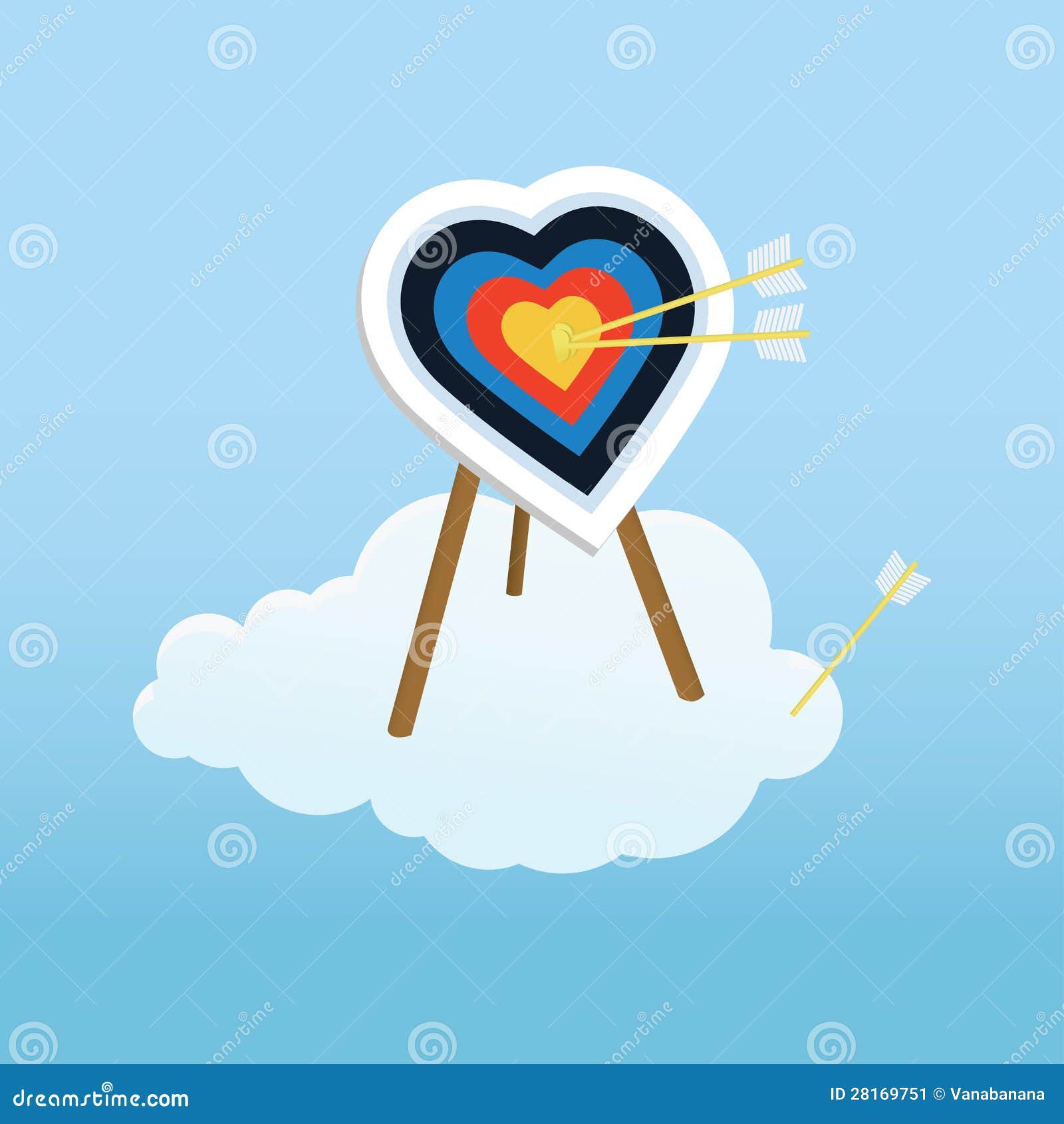 Cupid s training target stock illustration. Illustration of couple ...