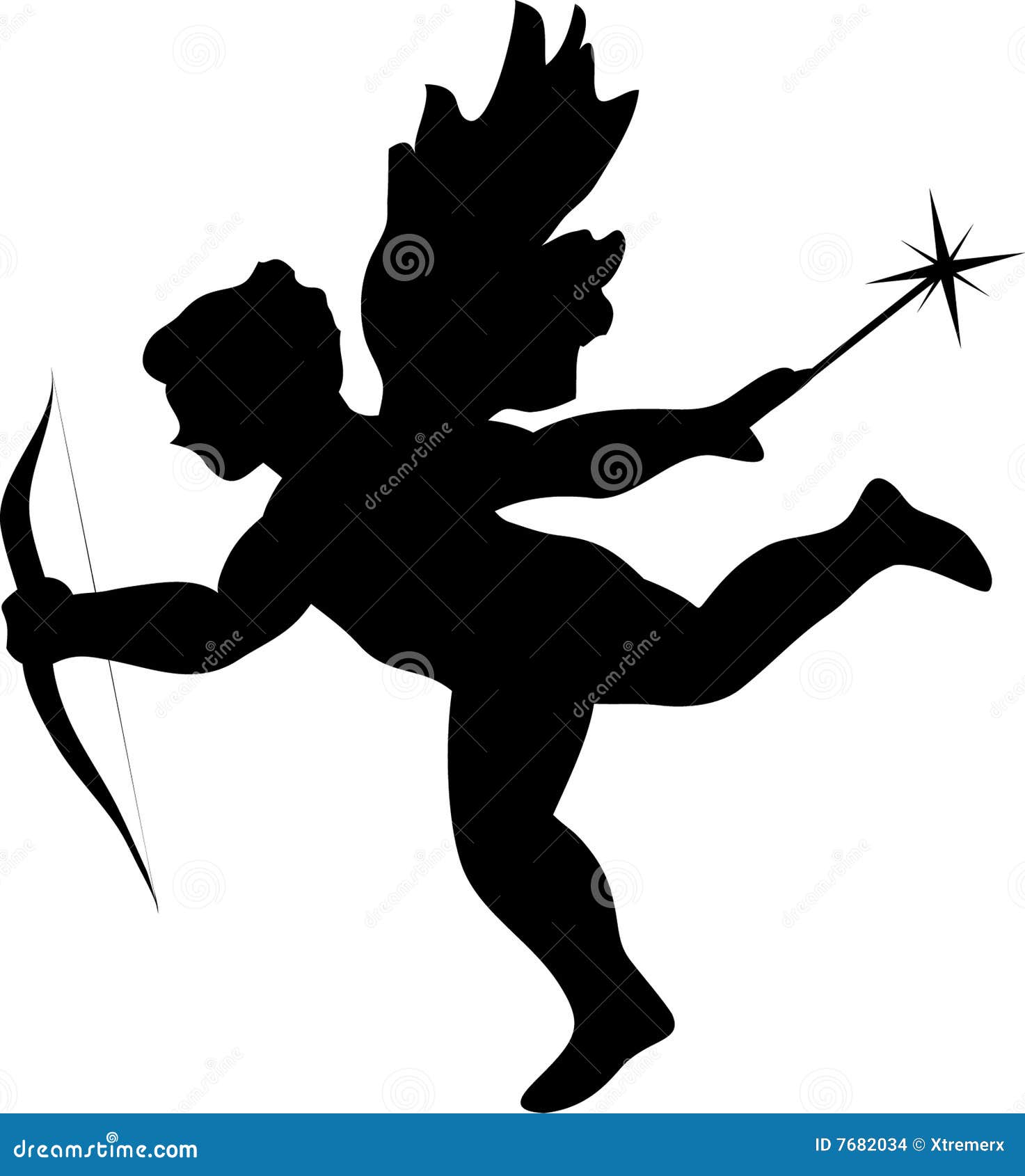 Cupid seamless pattern. stock vector. Illustration of background - 7682034