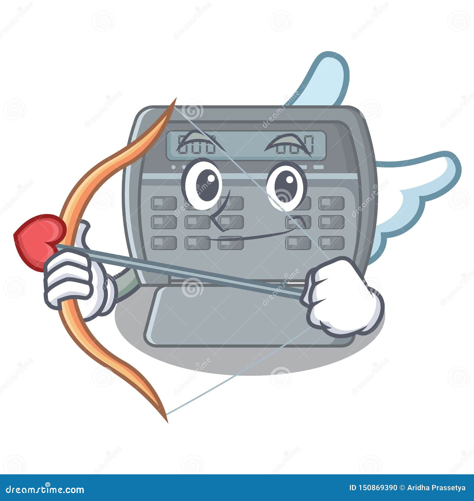 Cupid Security Alarm Isolated in the Cartoon Stock Vector ...
