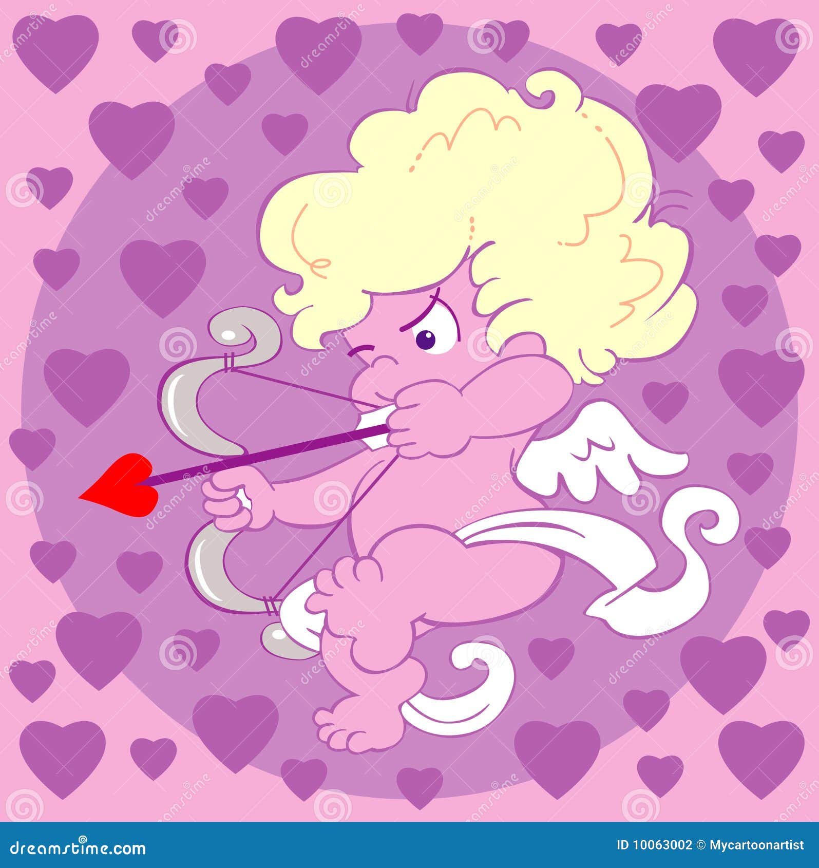 Cupid shooting an arrow stock illustration. Illustration of cupid ...