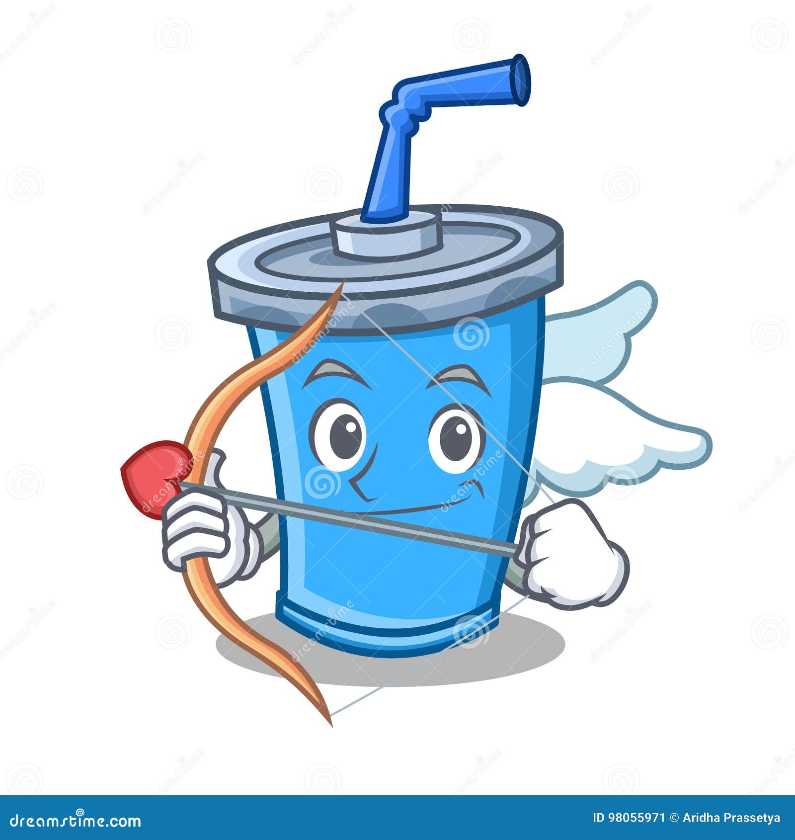 Cupid Soda Drink Character Cartoon Stock Vector - Illustration of ...