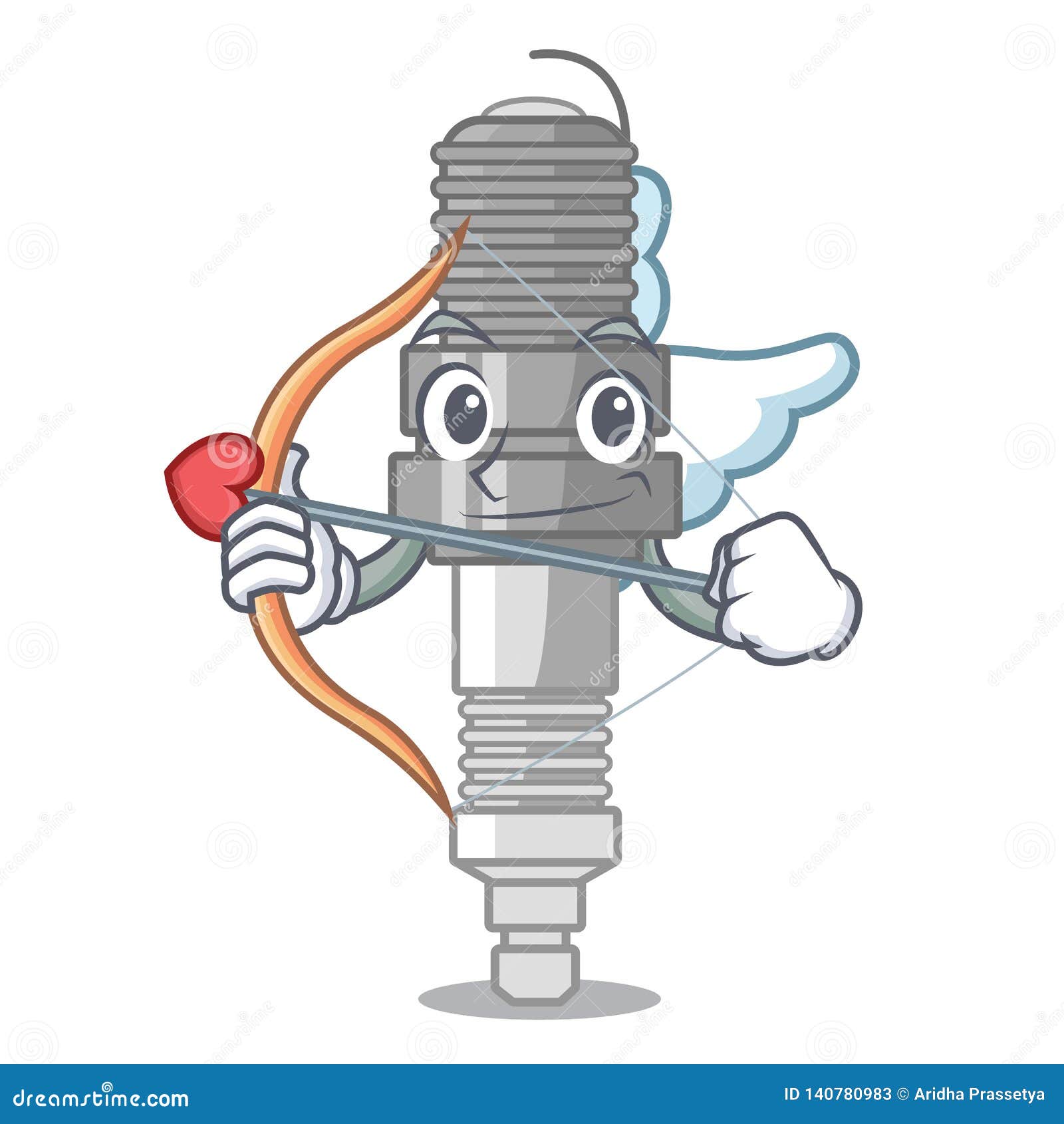 Cupid Spark Plug in the Character Shape Stock Vector - Illustration of ...