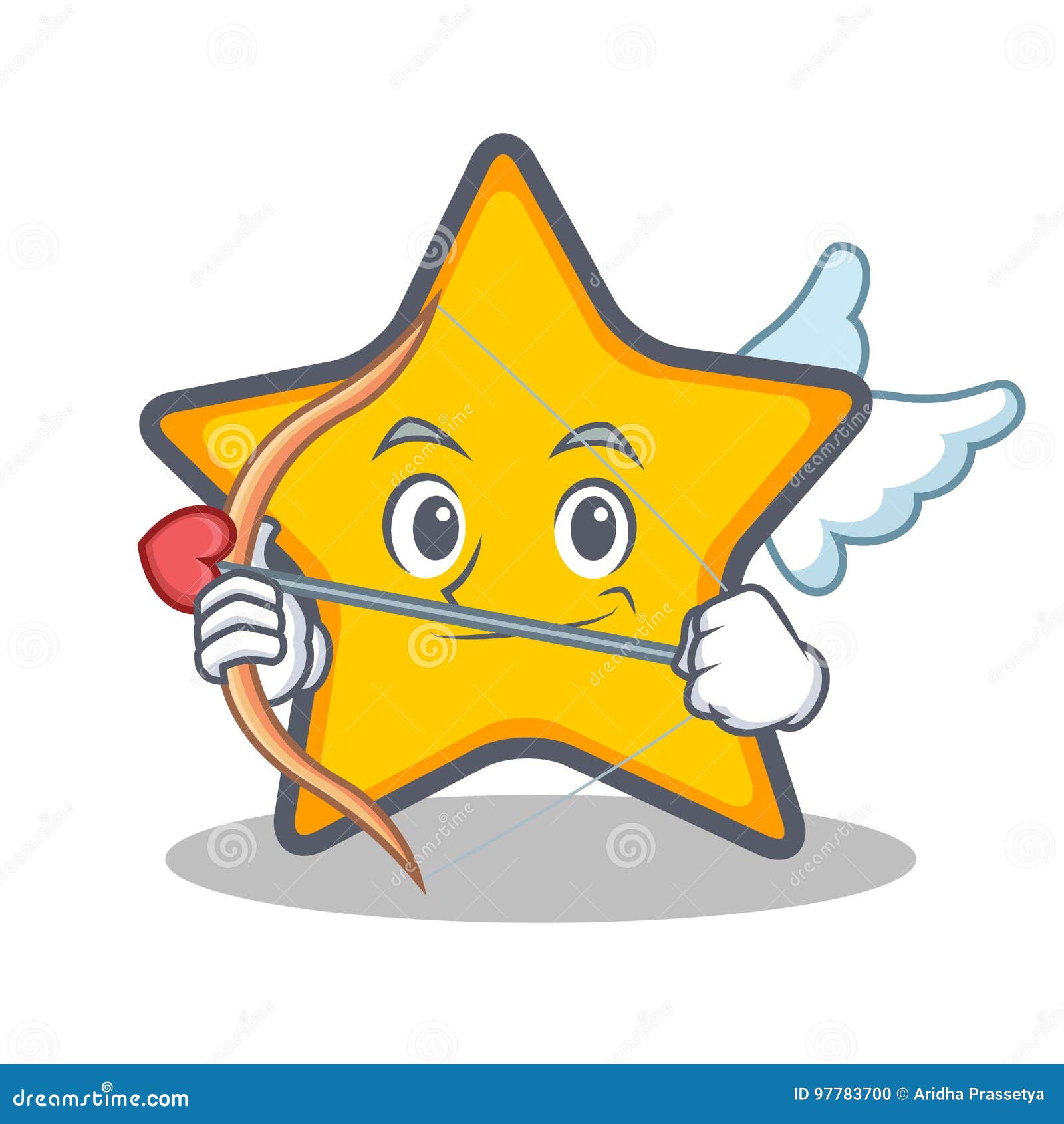 Cupid Star Character Cartoon Style Stock Vector - Illustration of ...