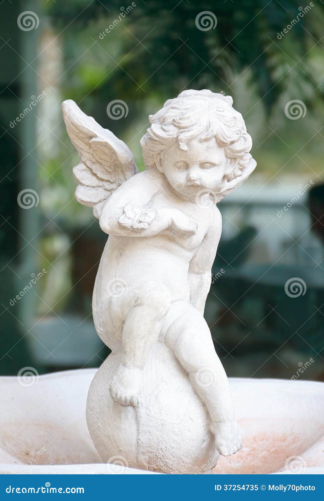 Cupid statue decoration stock image. Image of feather - 37254735