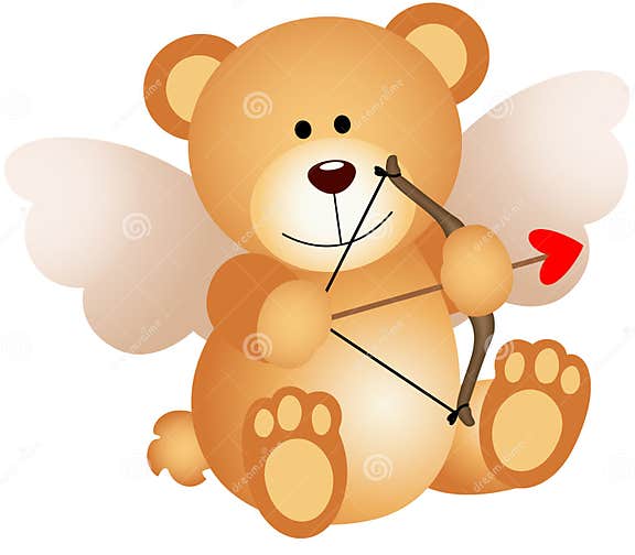 Cupid Teddy Bear stock vector. Illustration of love, valentine - 51479980