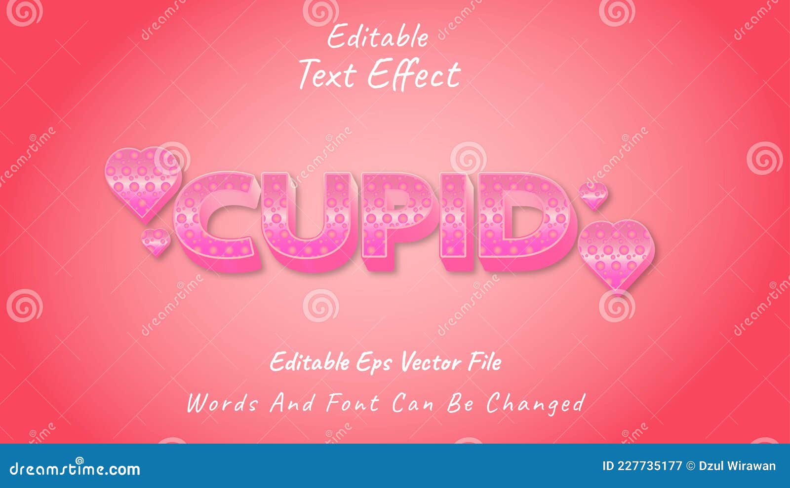 Cupid text effect stock vector. Illustration of decorative - 227735177