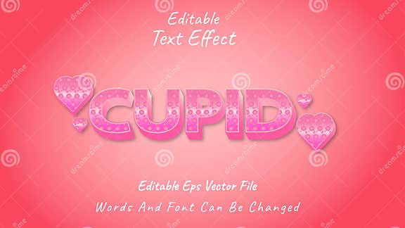 Cupid text effect stock vector. Illustration of decorative - 227735177