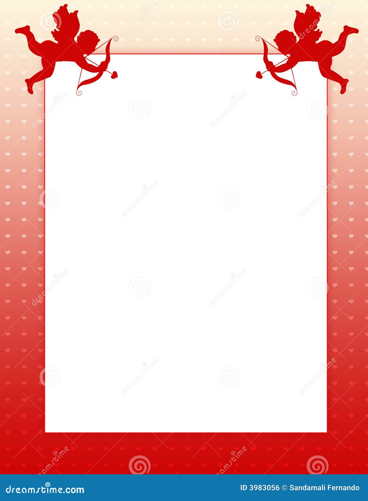 Cupid Valentine S Day Background/ Border Stock Illustration ...