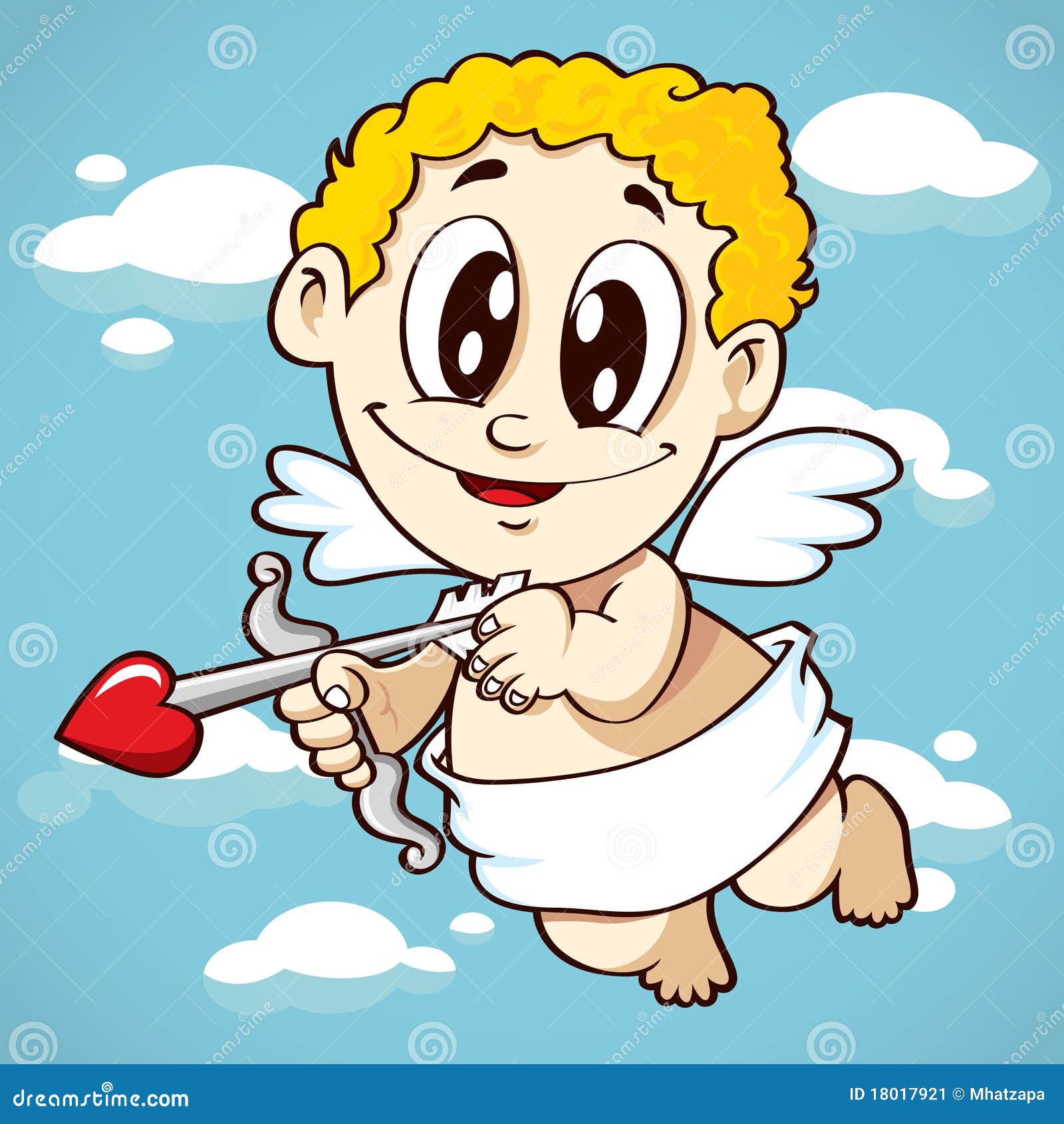 Cupido vector illustratie. Illustration of kind, grappig - 18017921
