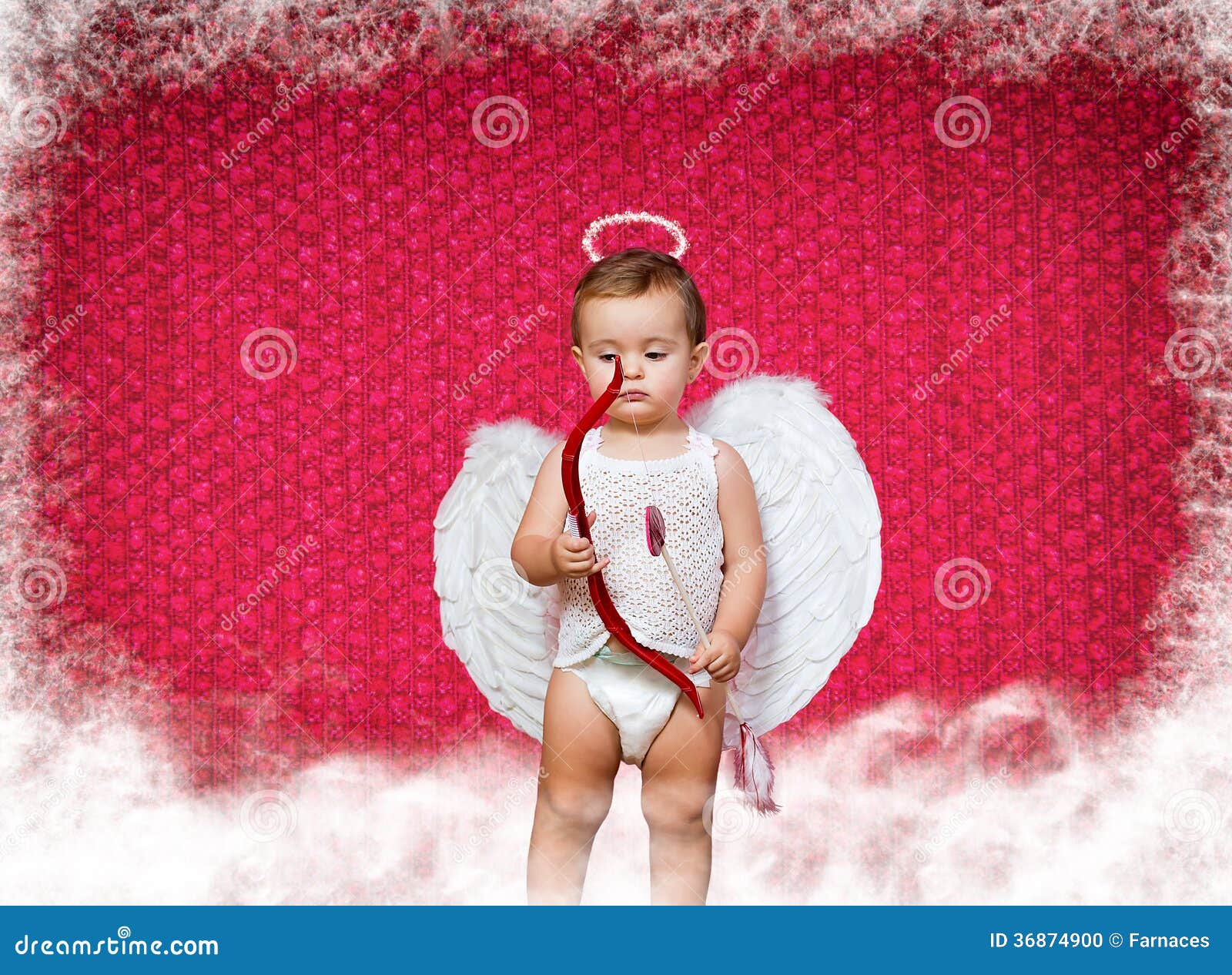 Cupido del bebé foto de archivo. Imagen de lindo, corazones - 36874900