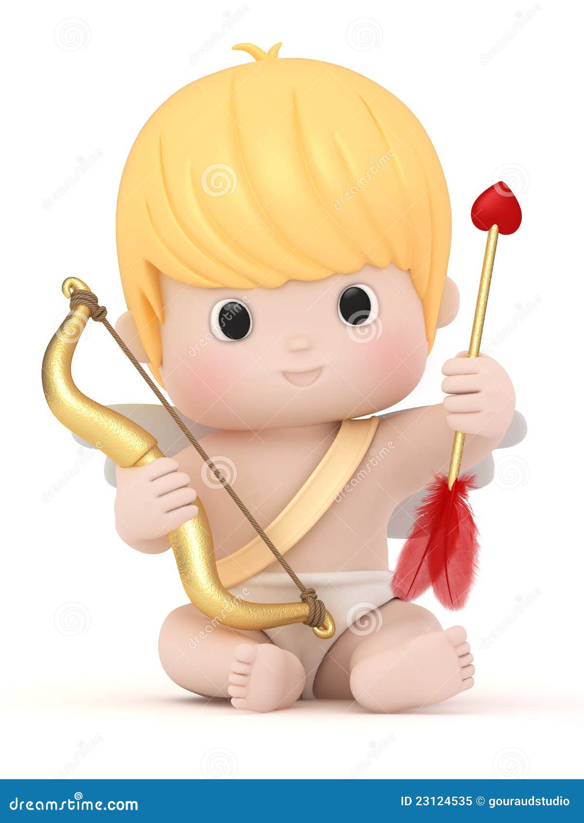 Cupido met boog en pijl stock illustratie. Illustration of hart - 23124535