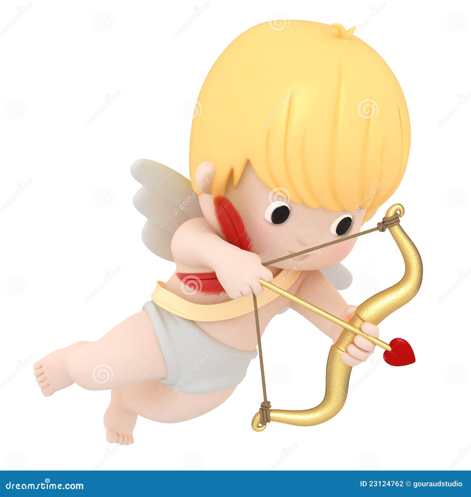 Cupido met boog en pijl stock illustratie. Illustration of baby - 23124762