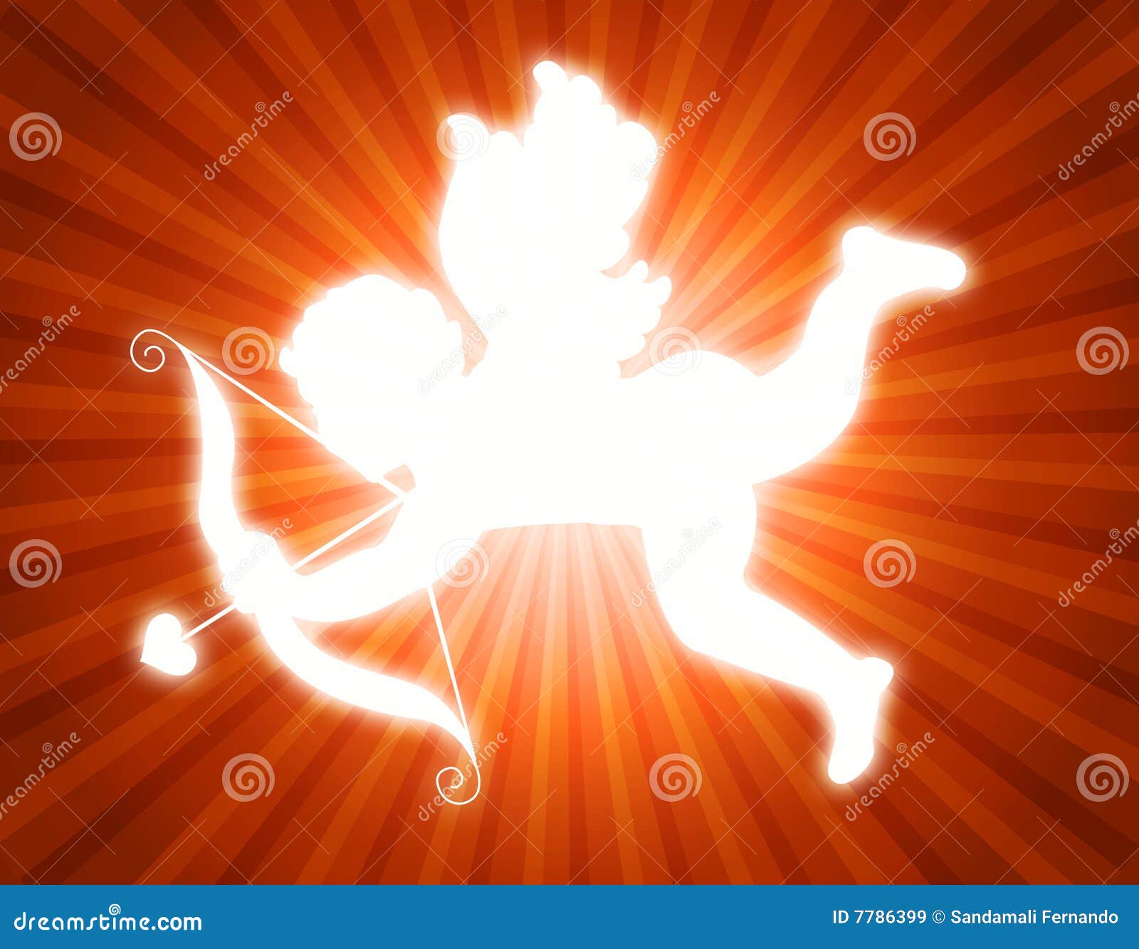 Cupido met boog en pijl stock illustratie. Illustration of pijl - 7786399