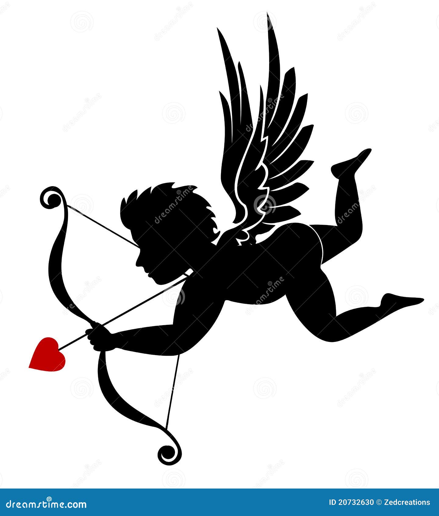 Cupidon illustration de vecteur. Illustration du flirter - 20732630