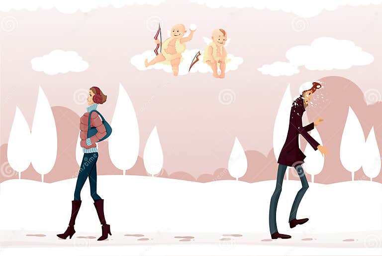 Cupids-pranksters stock vector. Illustration of cupid - 23195655