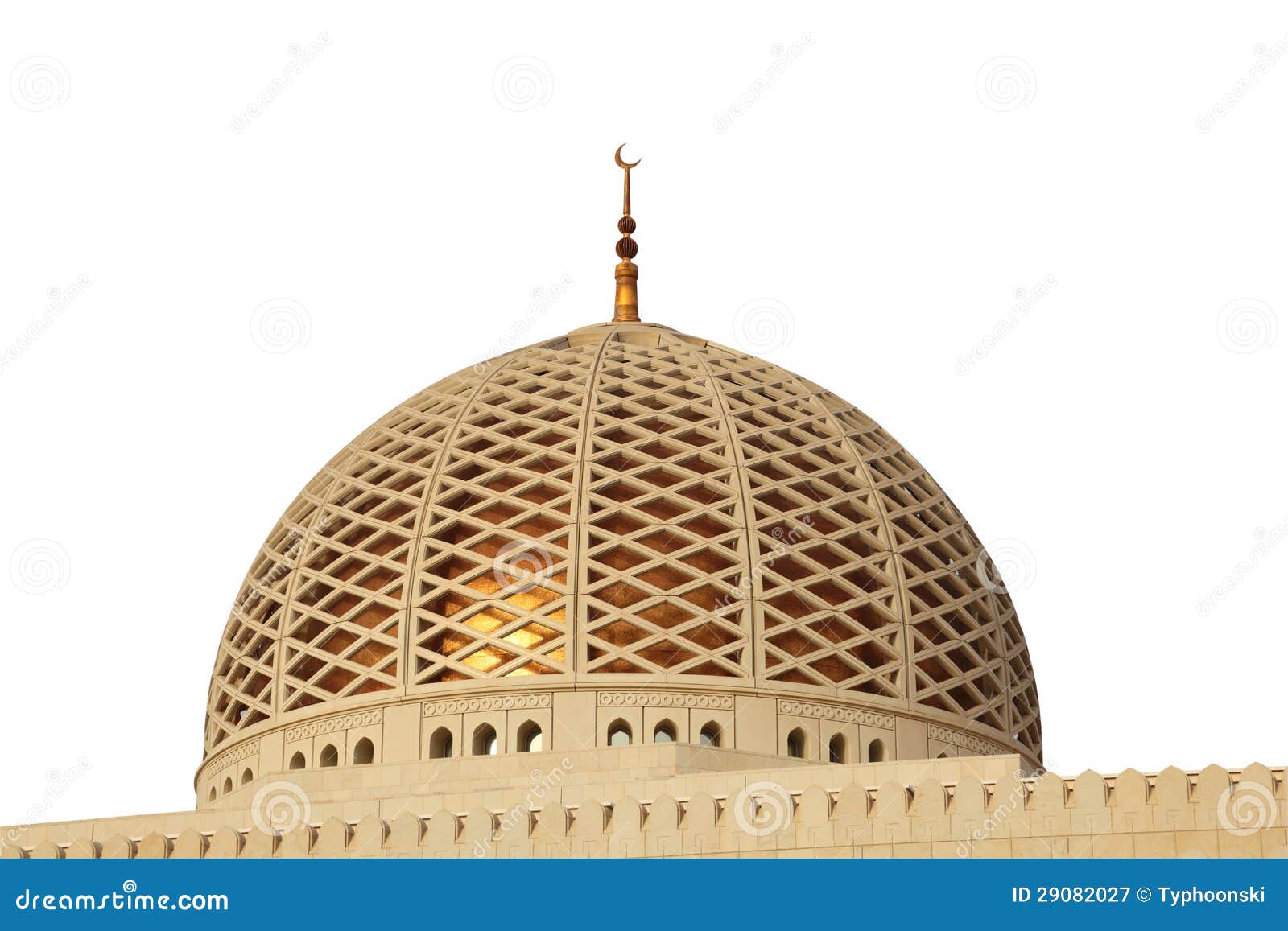 Cupola Di Grande Moschea in Muscat, Oman Immagine Stock - Immagine di ...