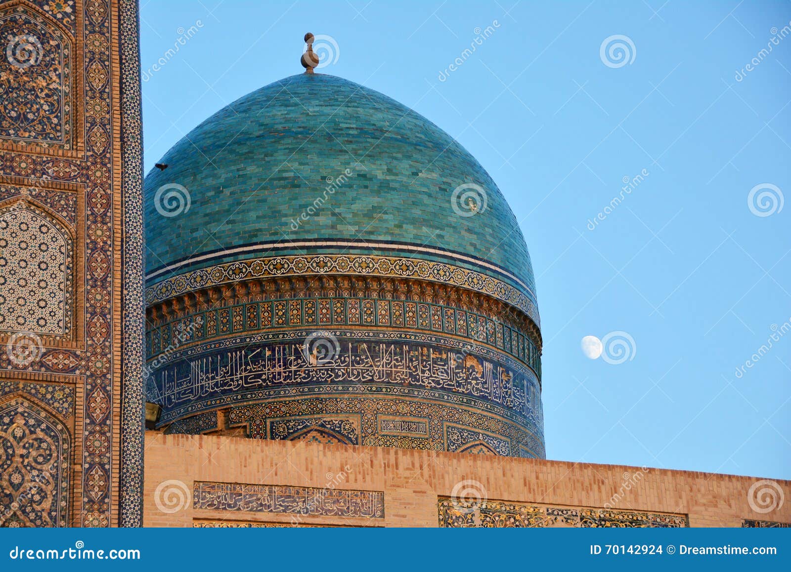 Miri Arab Madrassah In Bukhara At Sunset. Stock Photography ...