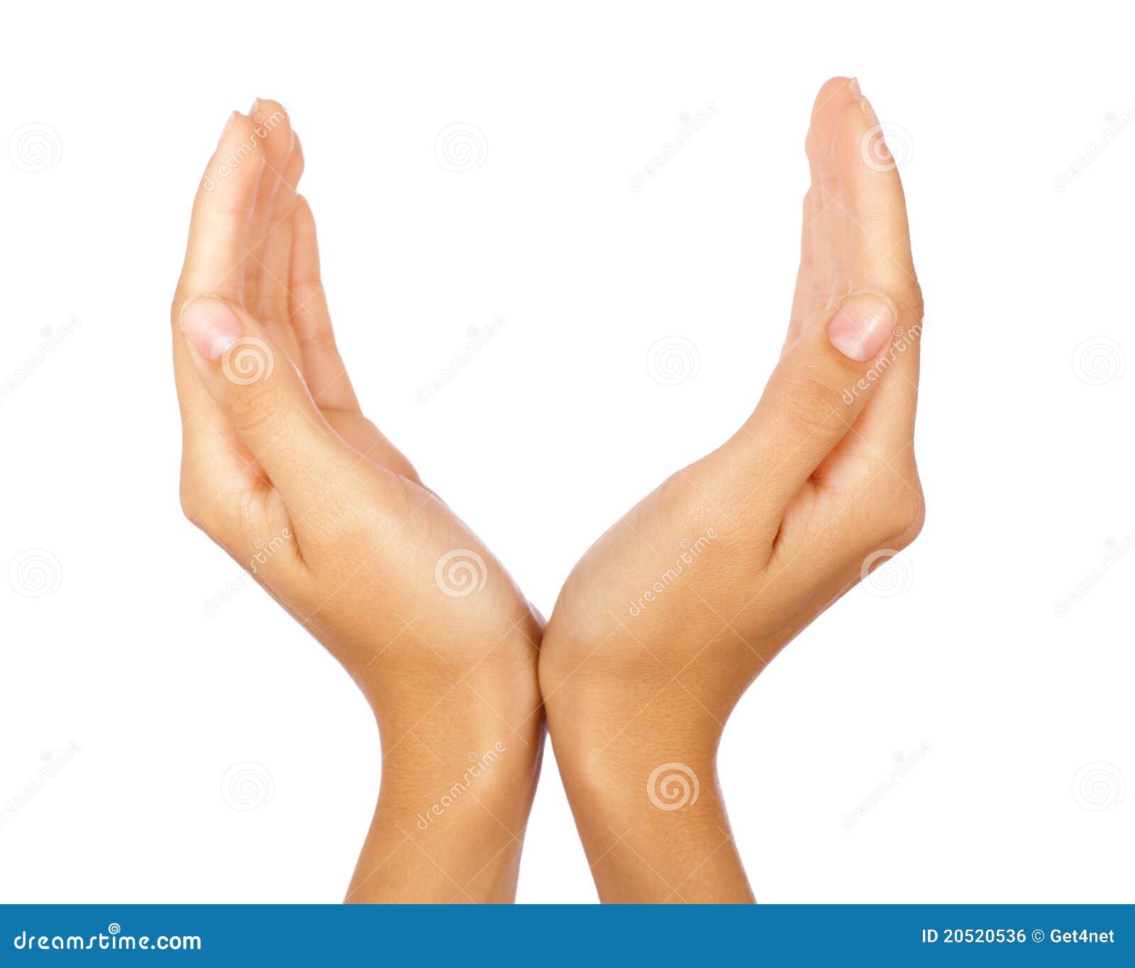 Cupped Hands Of A Beautiful Female Royalty Free Stock Image - Image ...