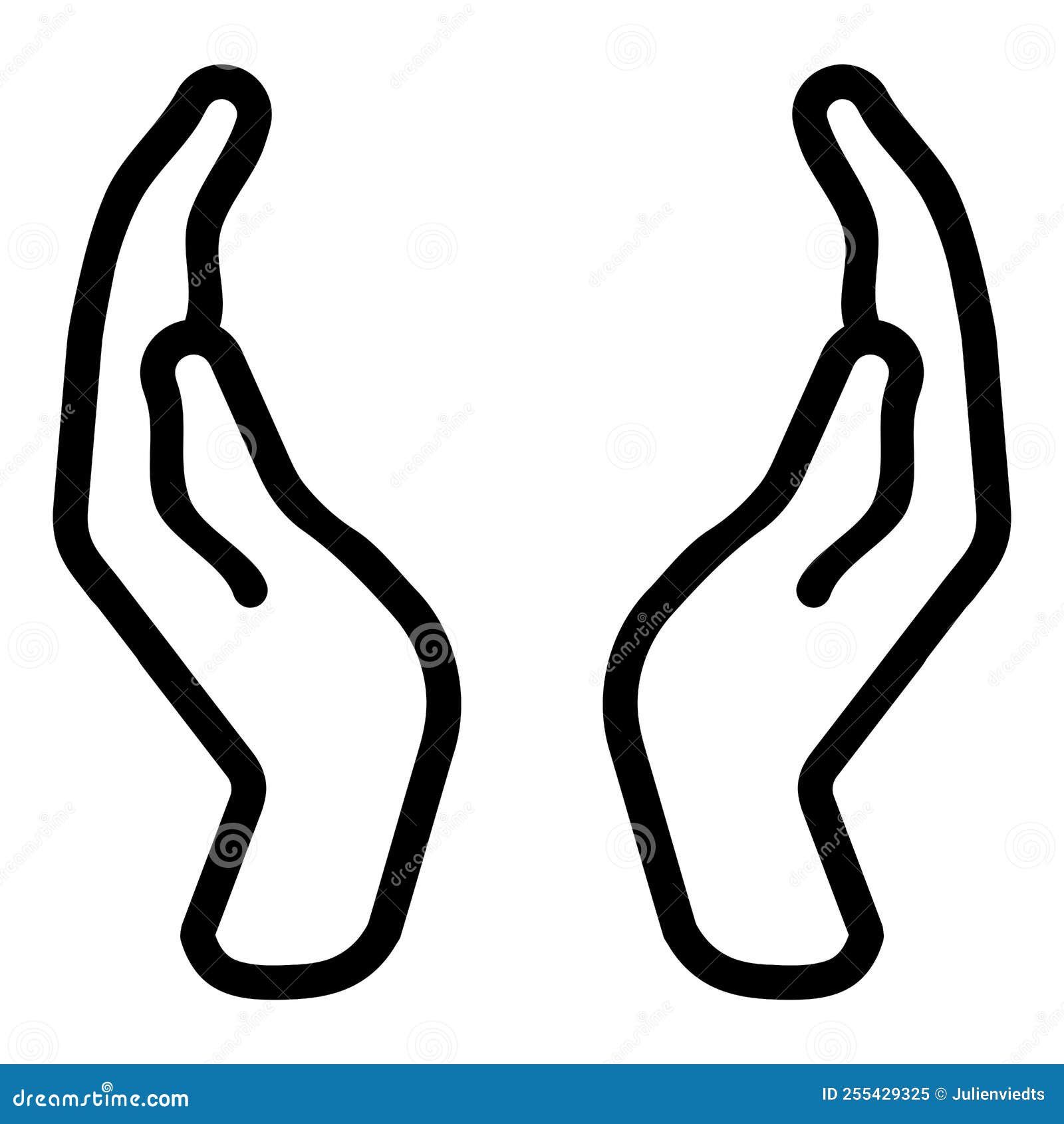 Cupped Hands Icon. Vector Illustration Stock Vector - Illustration of ...