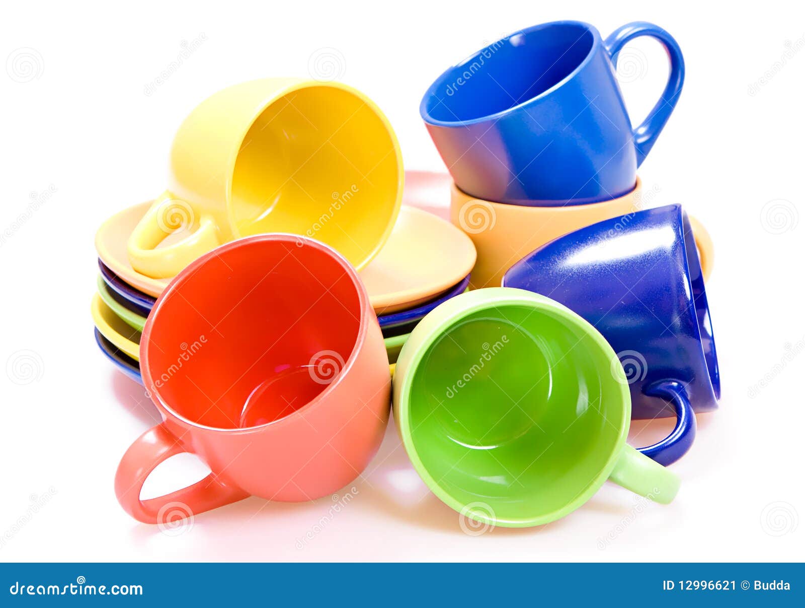 Cups stock image. Image of blue, objects, white, color - 12996621