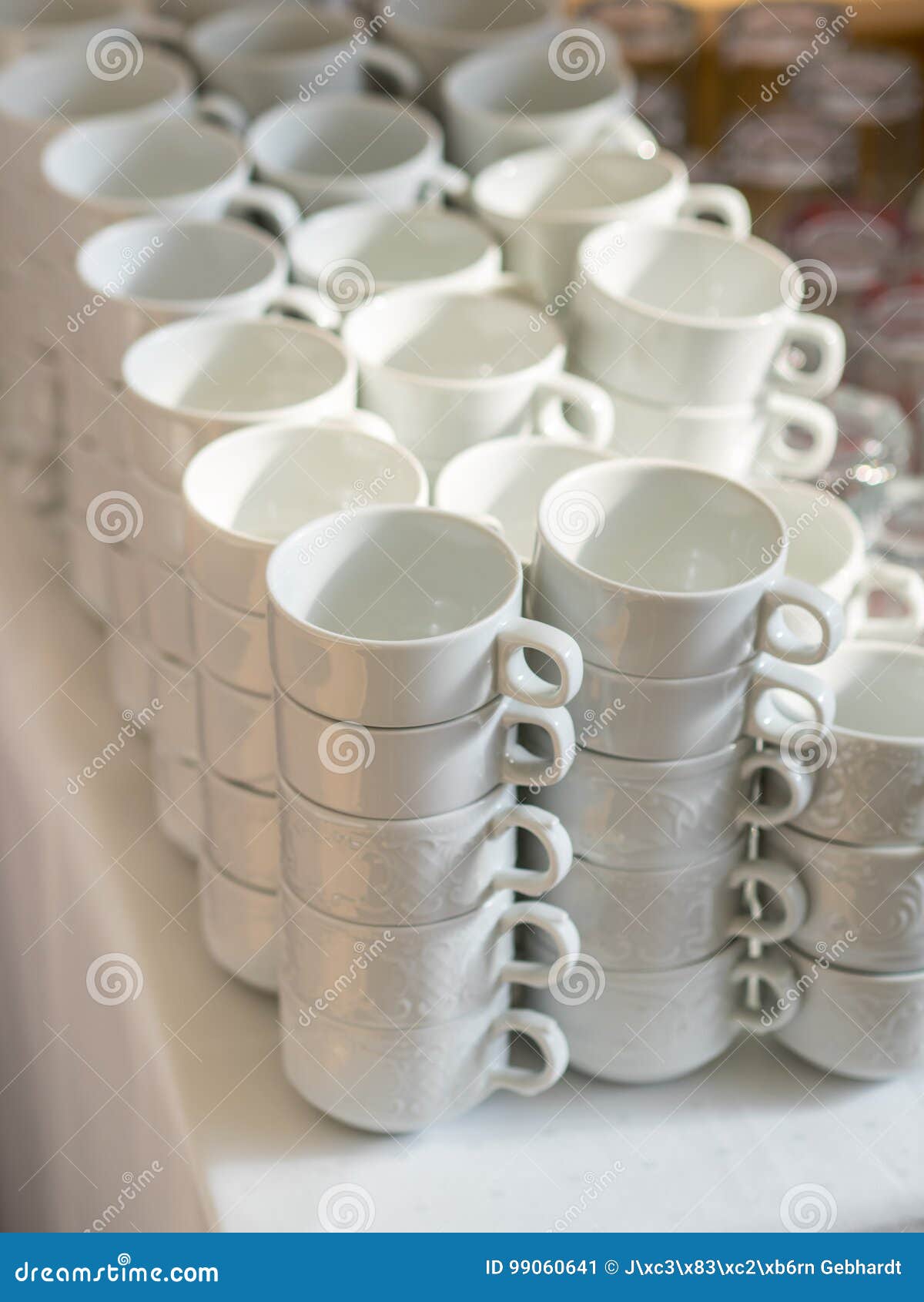 Cups by catering service stock image. Image of service - 99060641