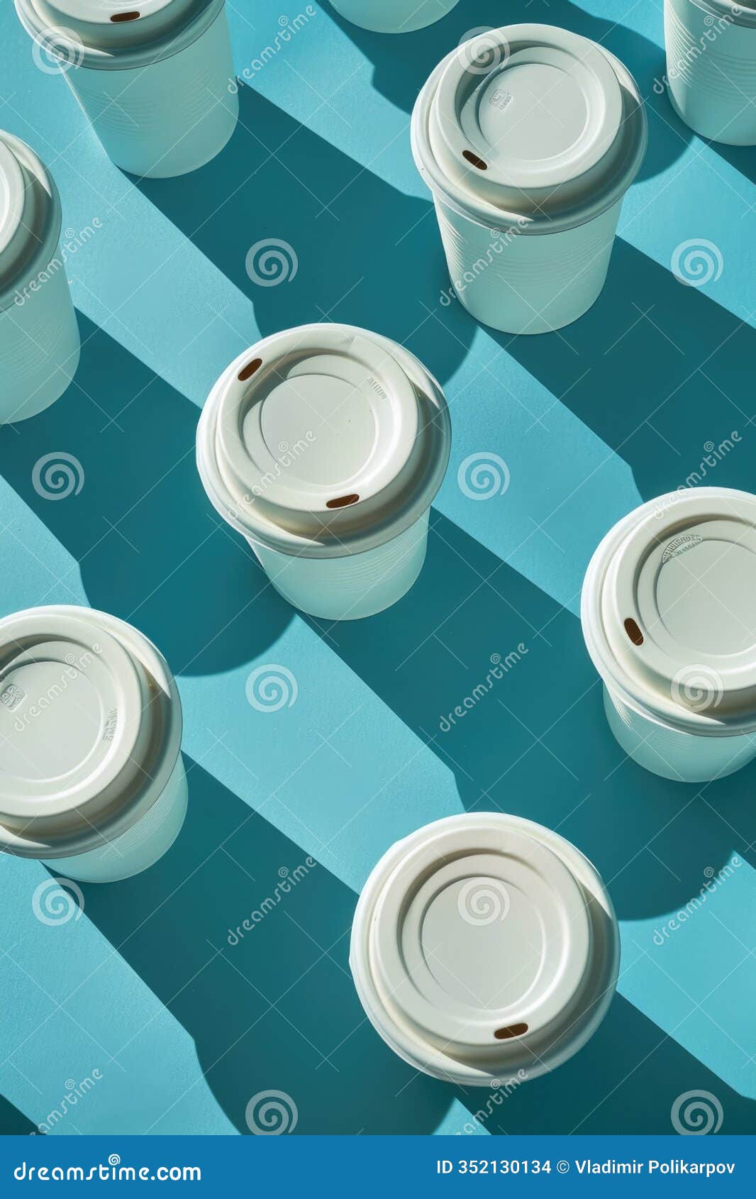 Cups of Coffee on a Blue Surface. Ideal for Cafe Menus or Coffee Shop ...