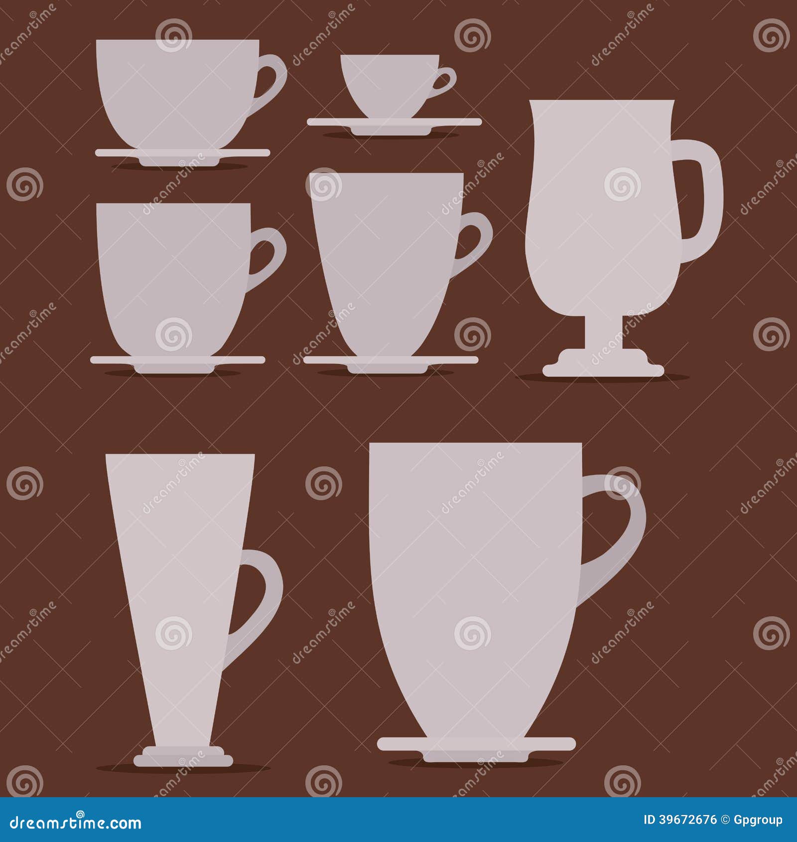 Cups design stock vector. Illustration of ware, flask - 39672676