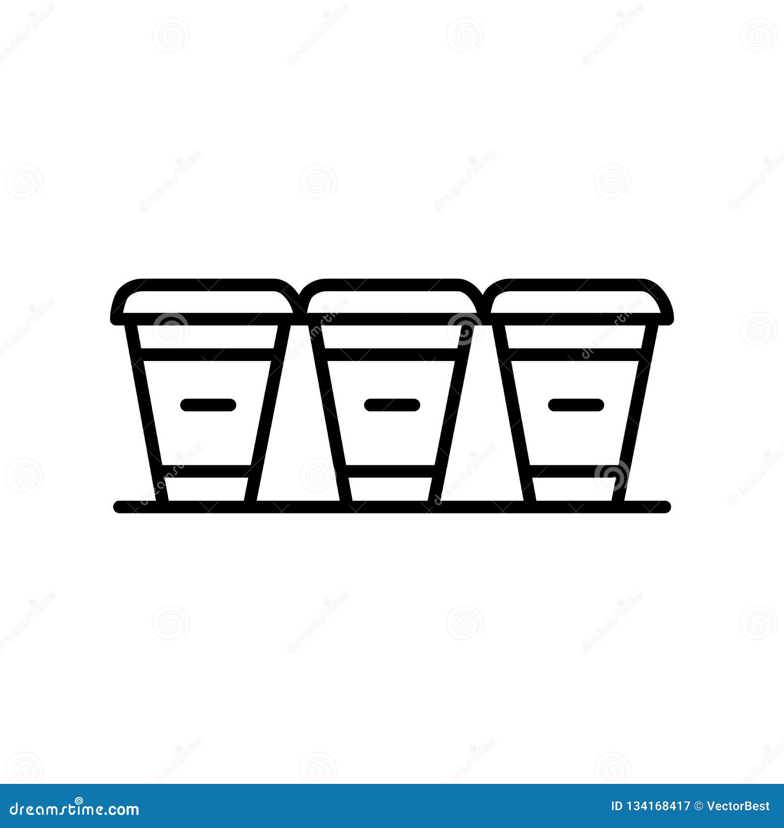 Cups Icon Vector Isolated on White Background, Cups Sign , Thin Line ...